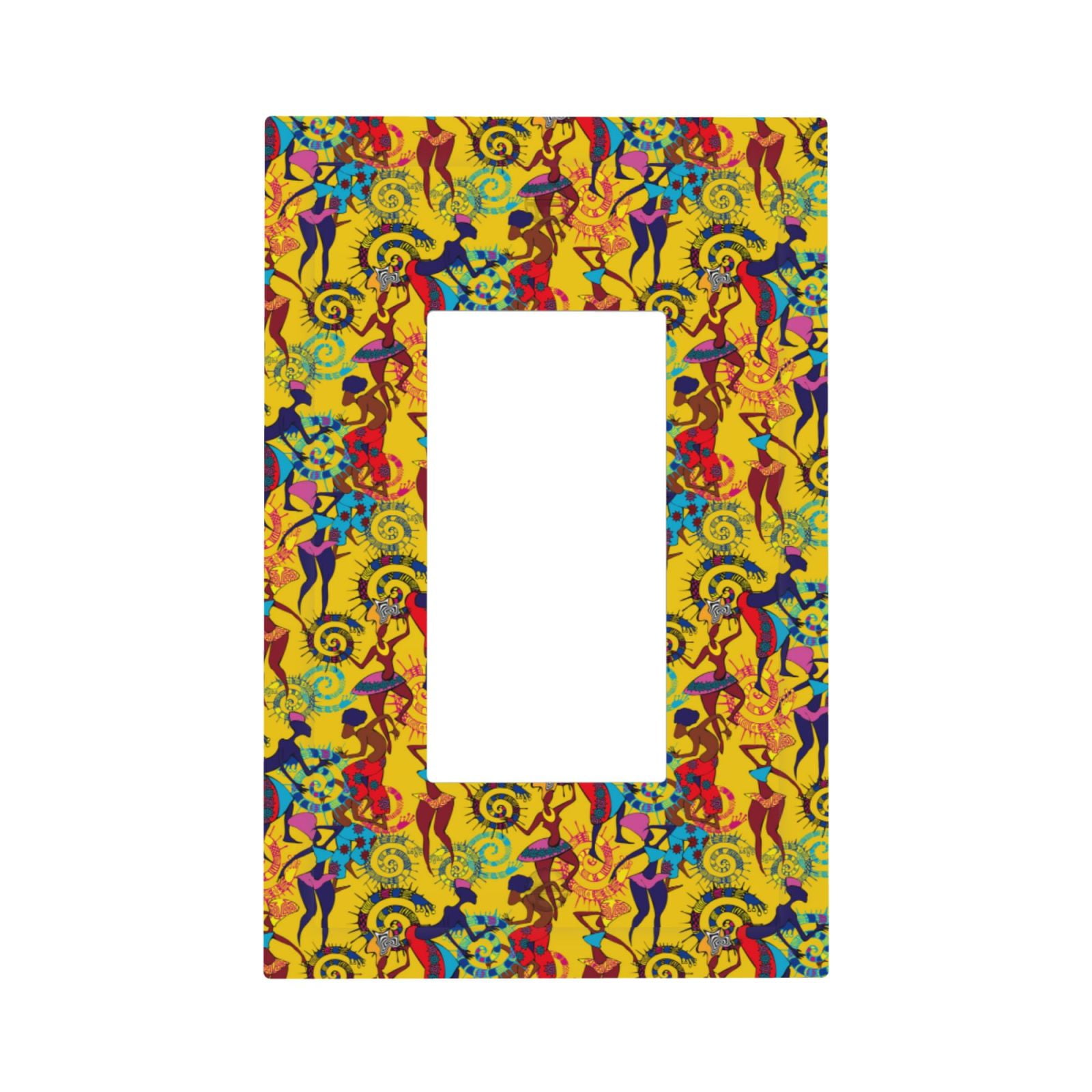 Fotbe Dancing African Women Print Duplex Receptacle Wall Plate, 1-Gang ...