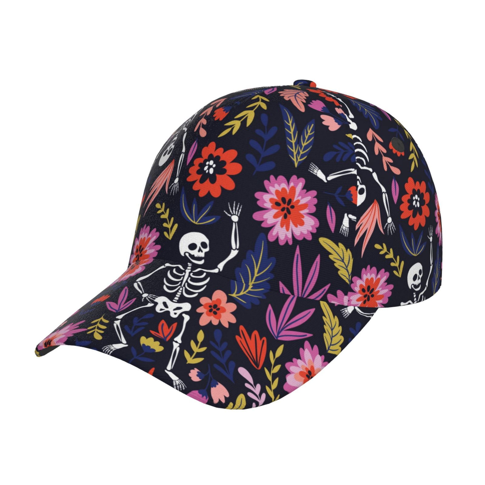 Fotbe Dancing Skeletons Floral Garden Baseball Cap, Dancing Skeletons ...