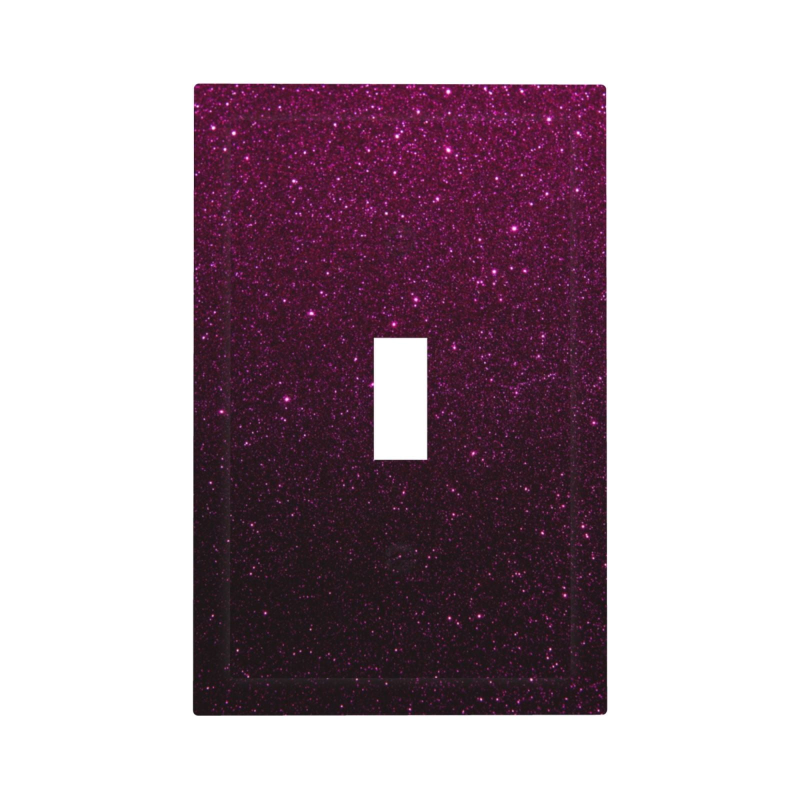 Fotbe Dark Purple Glitter Print Duplex Receptacle Wall Plate, 1-Gang 5. ...