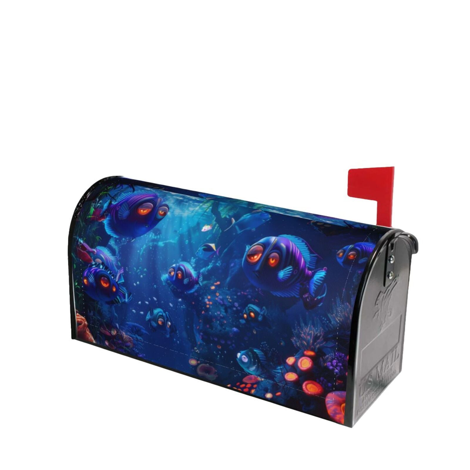 Fotbe Deep Sea Glowing Fishes Mailbox Covers Post Letter Box Cover ...