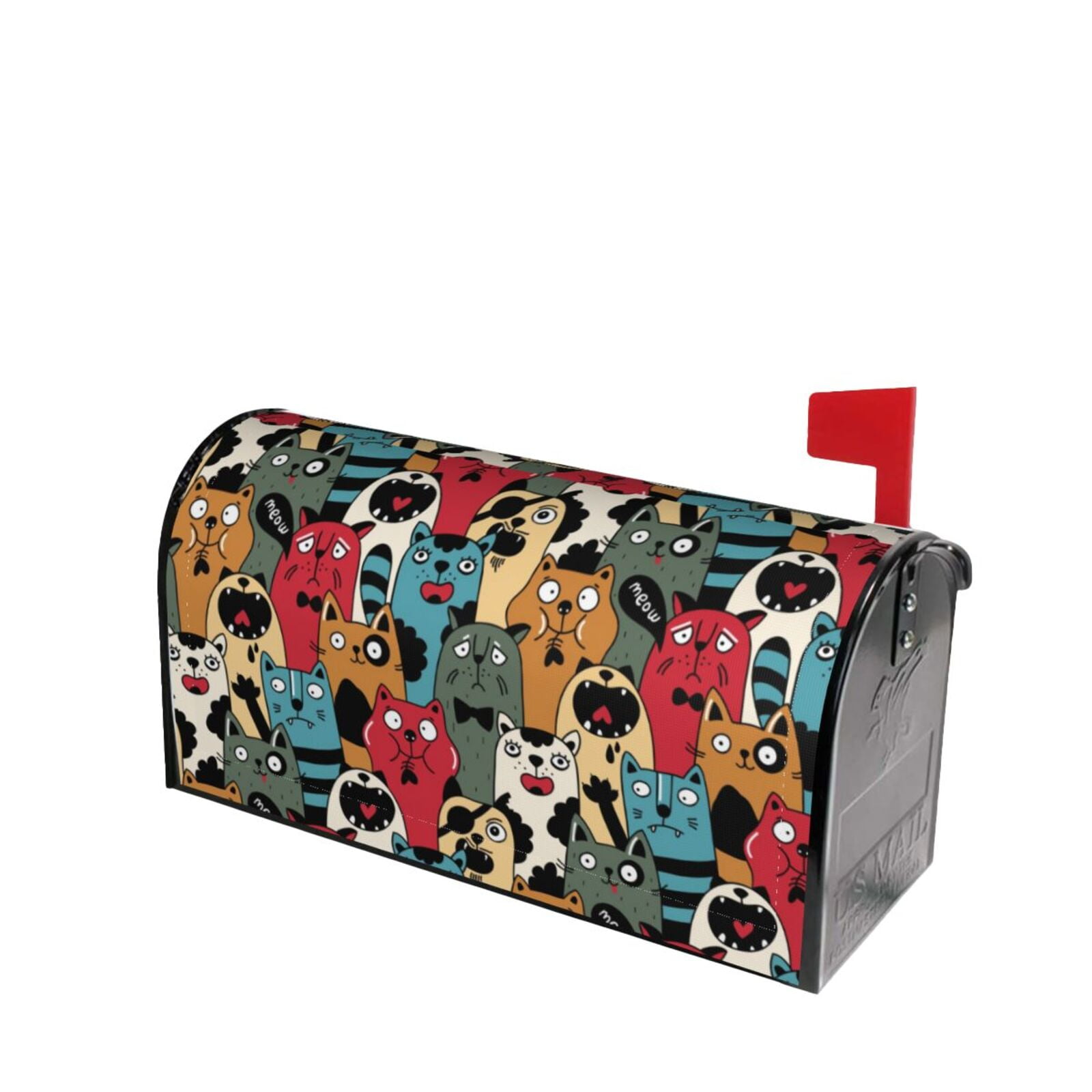 Fotbe Different Cats 1 Mailbox Covers Post Letter Box Cover Garden ...