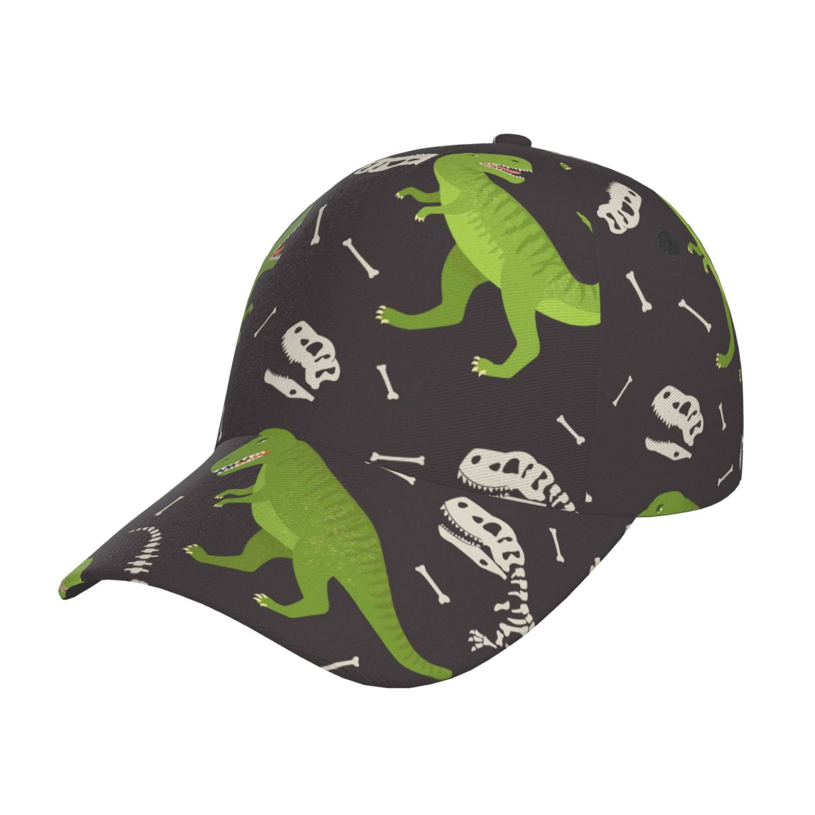Fotbe Dinosaur Skeleton Baseball Cap, Dinosaur Skeleton Print Dad Hat ...