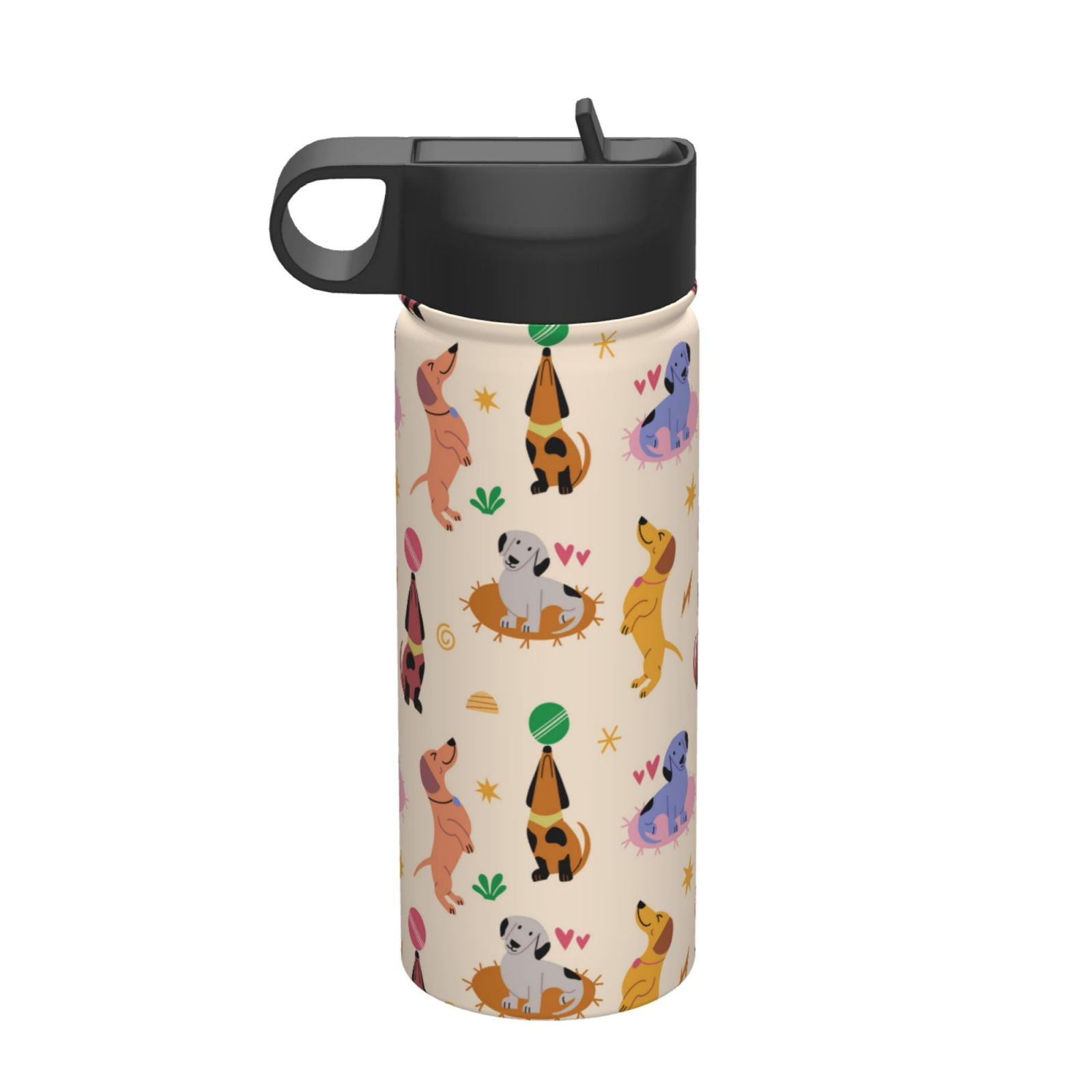 Fotbe Dogs In Different Poses Pattern 18oz Sports Insulated Kettle ...