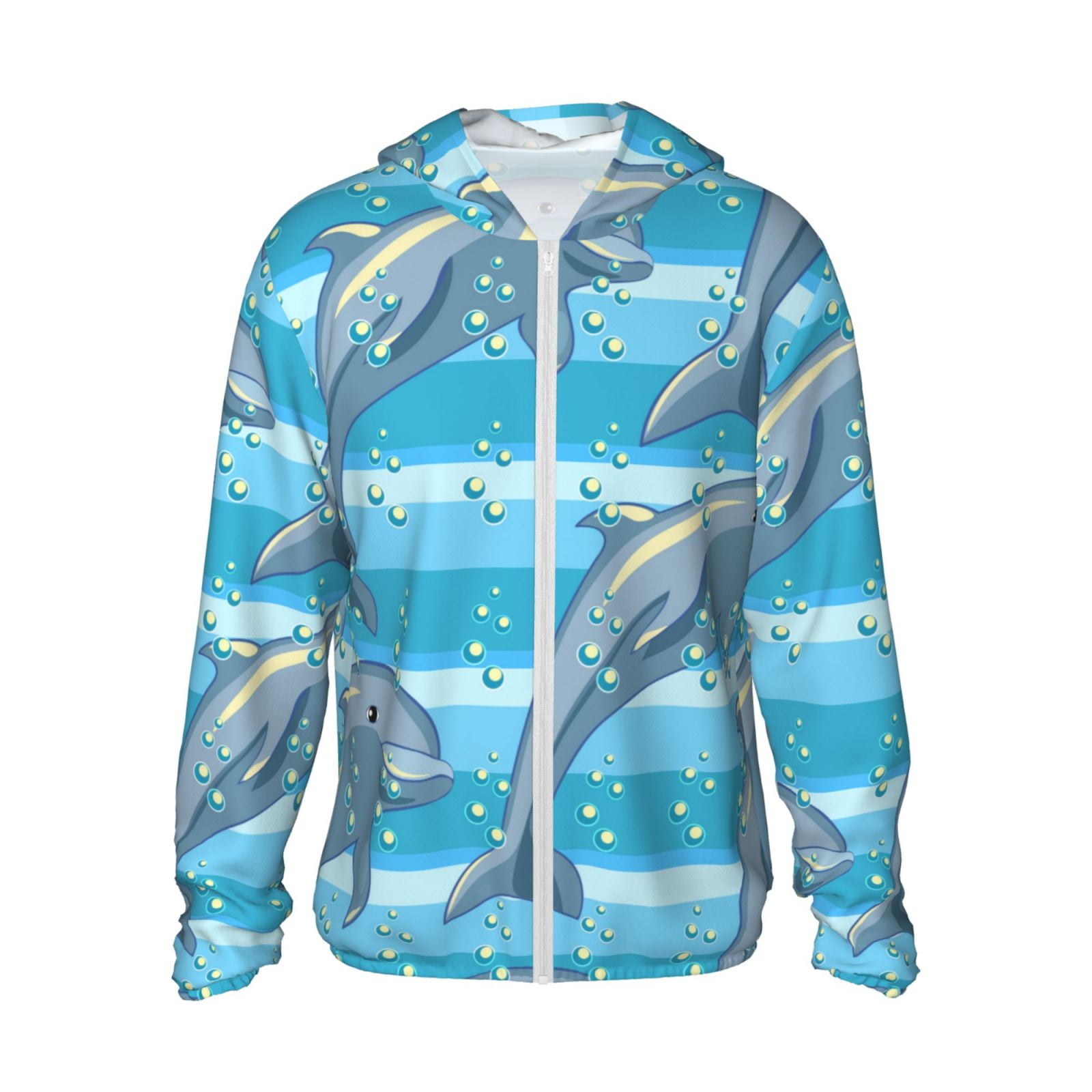 Fotbe Dolphin Men's Women's UPF 50+ Sun Protection Jacket Hooded ...