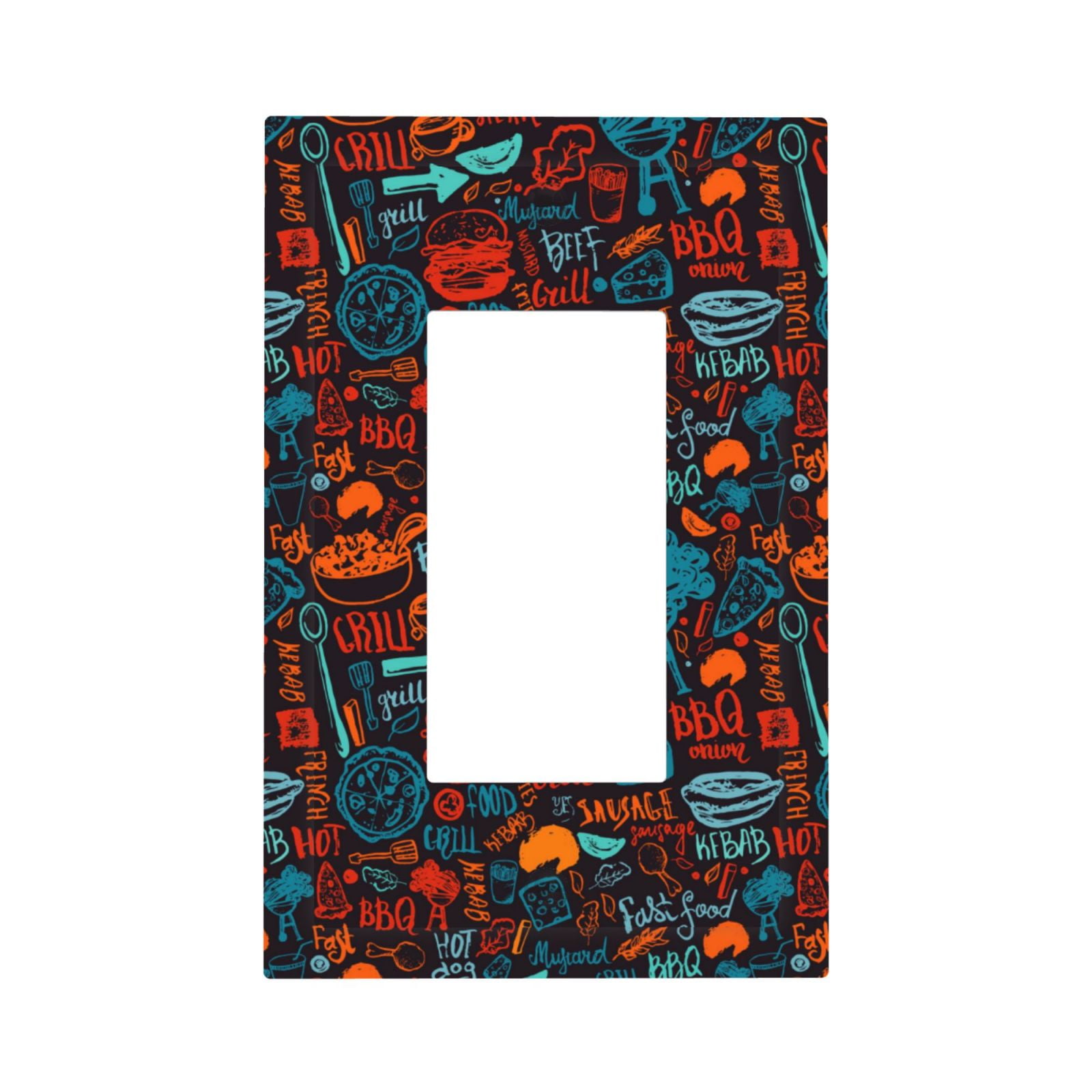 Fotbe Doodle Barbeque Print Duplex Receptacle Wall Plate, 1-Gang 5.0 ...