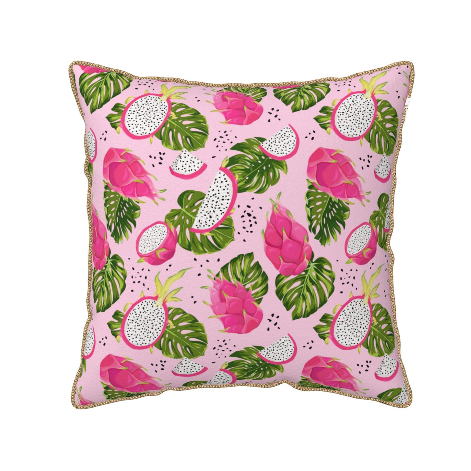 Fotbe Dragon Fruits Pattern Velvet Decorative Throw Pillow Covers with ...