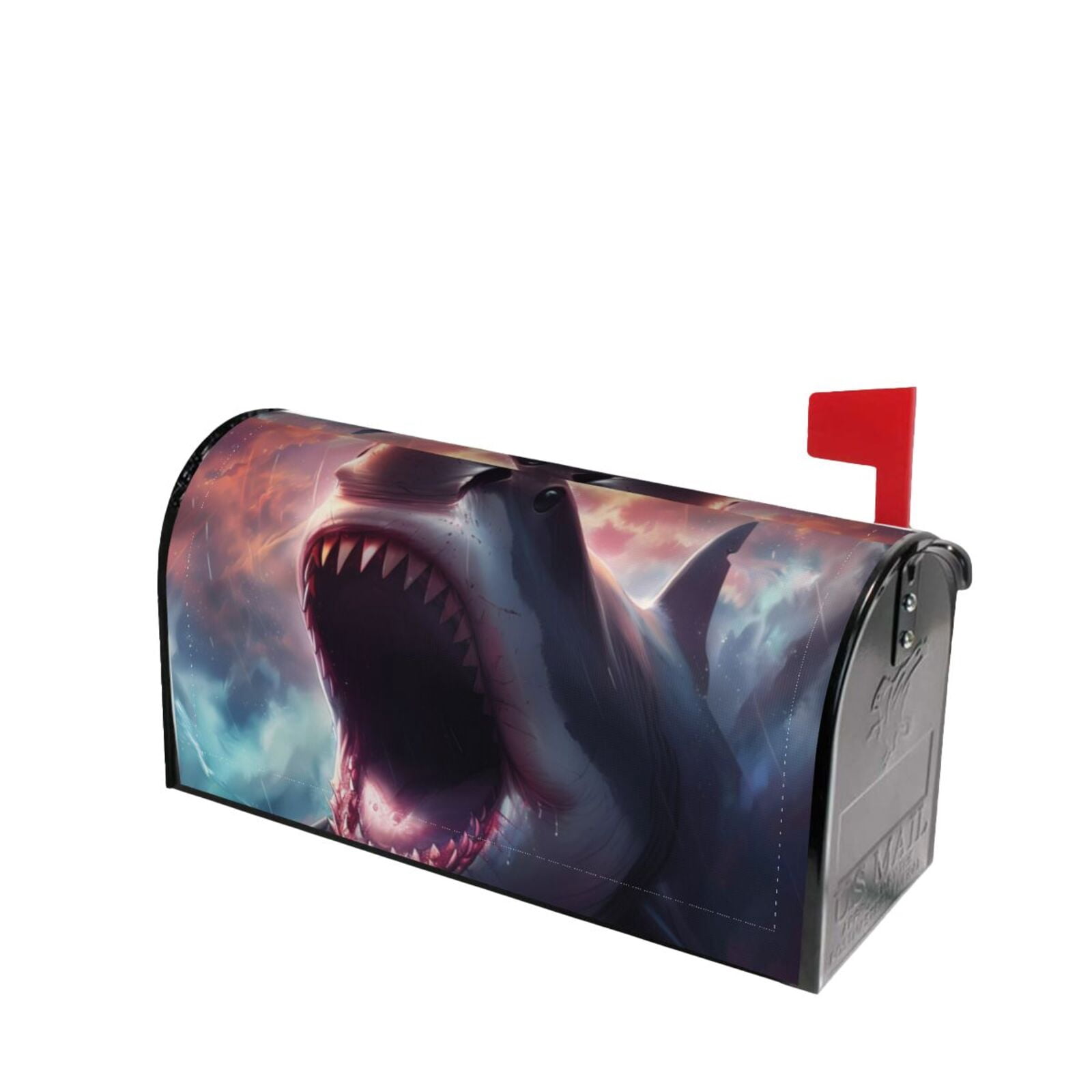 Fotbe Dramatic Shark Attack Mailbox Covers Post Letter Box Cover Garden ...