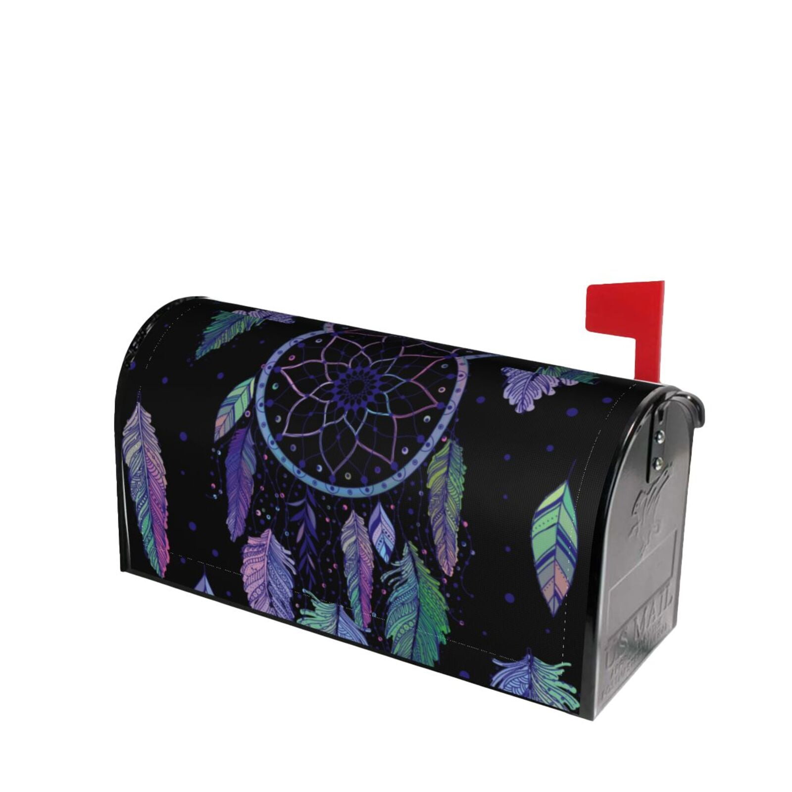 Fotbe Dreamcatcher With Colorful Feathers Mailbox Covers Post Letter ...