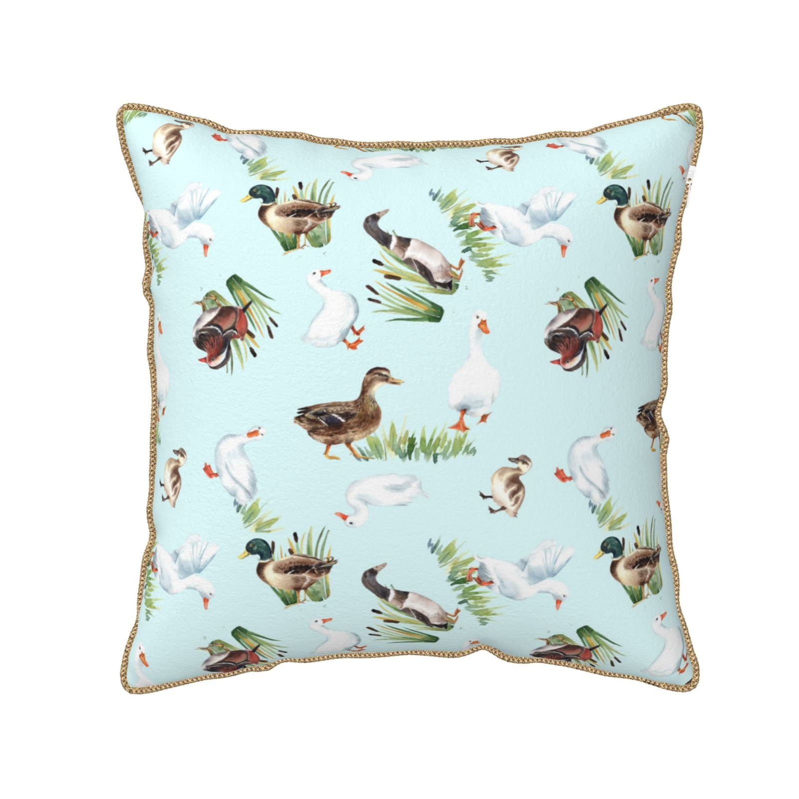 Fotbe Duck Animals Farm Pattern Velvet Decorative Throw Pillow Covers ...