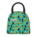 Fotbe Duck In Black Suit Pattern Lunch Bag, Insulated Lunch Box, Small ...