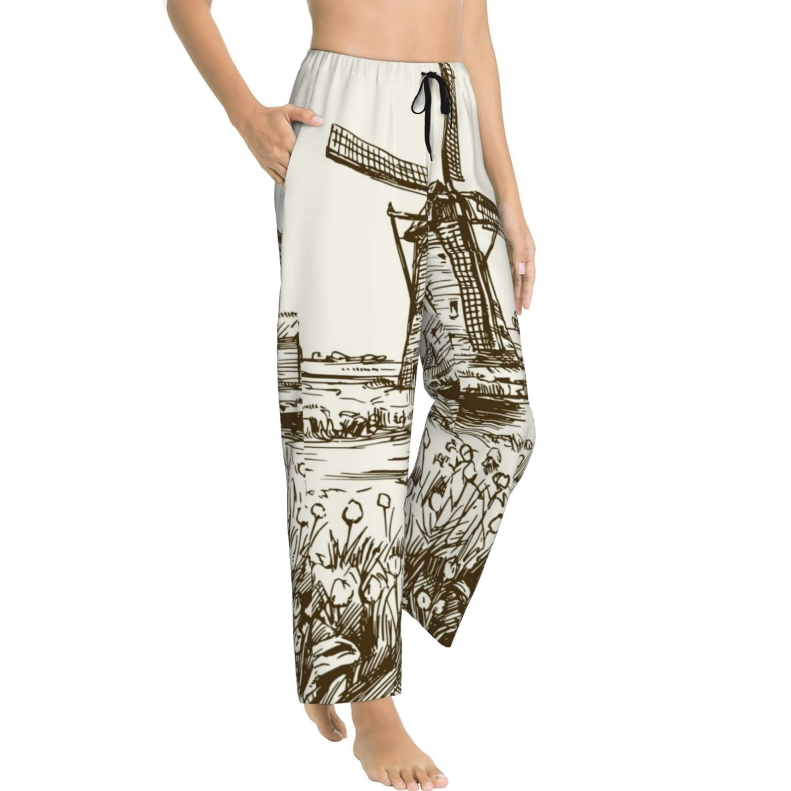 Fotbe Dutch Windmill Women's Pajama Pants,Sleepwear Pants,Pj Bottoms ...
