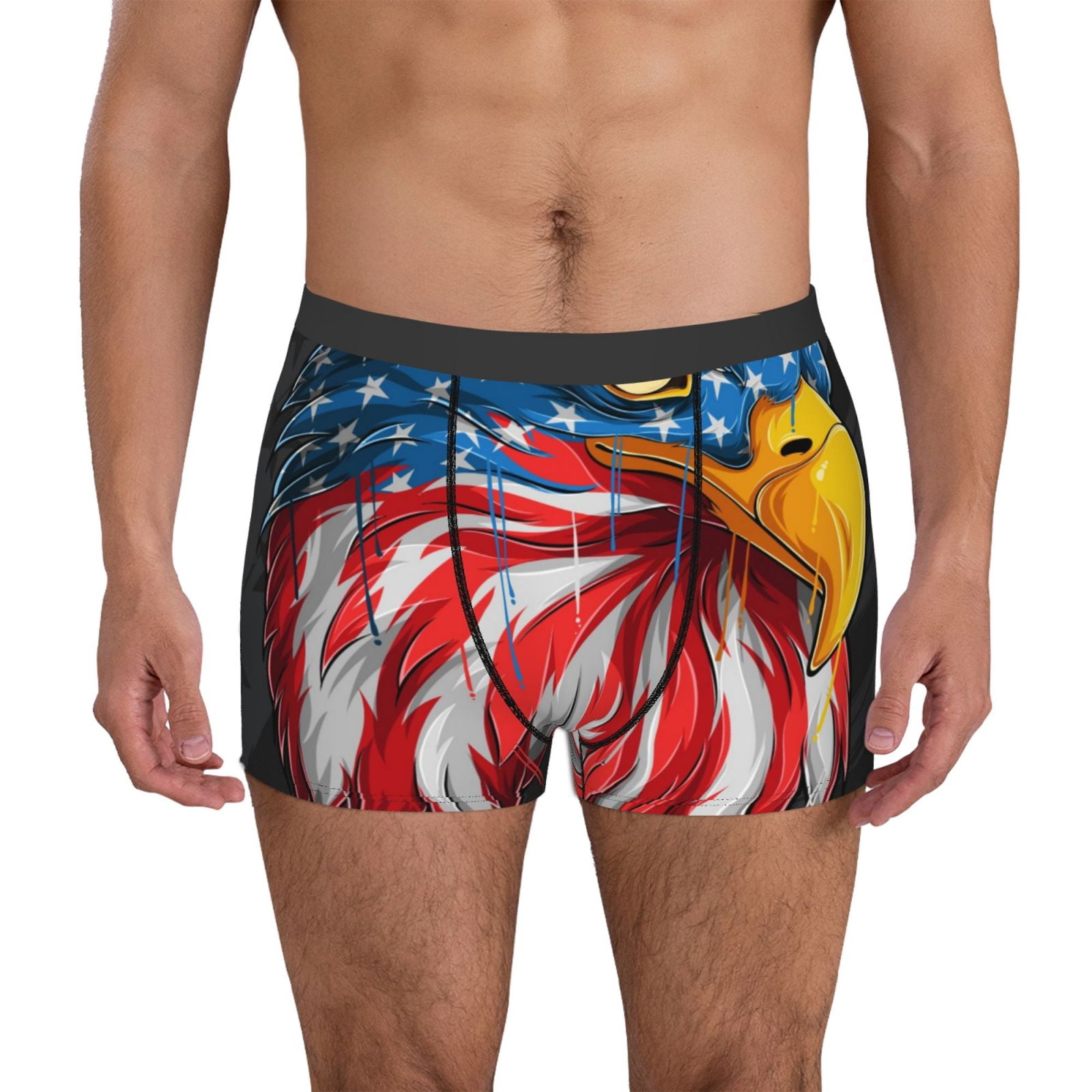 Fotbe Eagle Head With American Flag Men’s Total Support Pouch Boxer ...