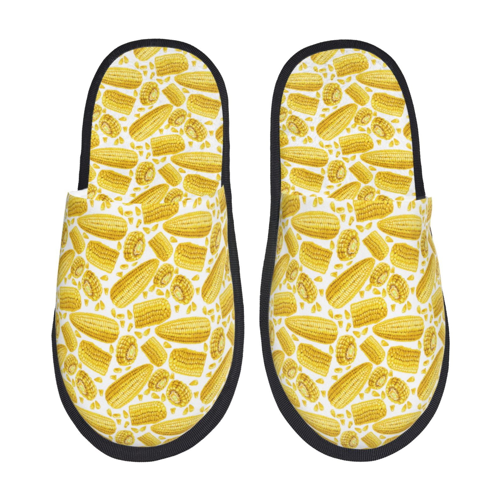 Fotbe Ears Of Corn Pattern Women's Fuzzy Slippers Plush Slippers Fluffy ...