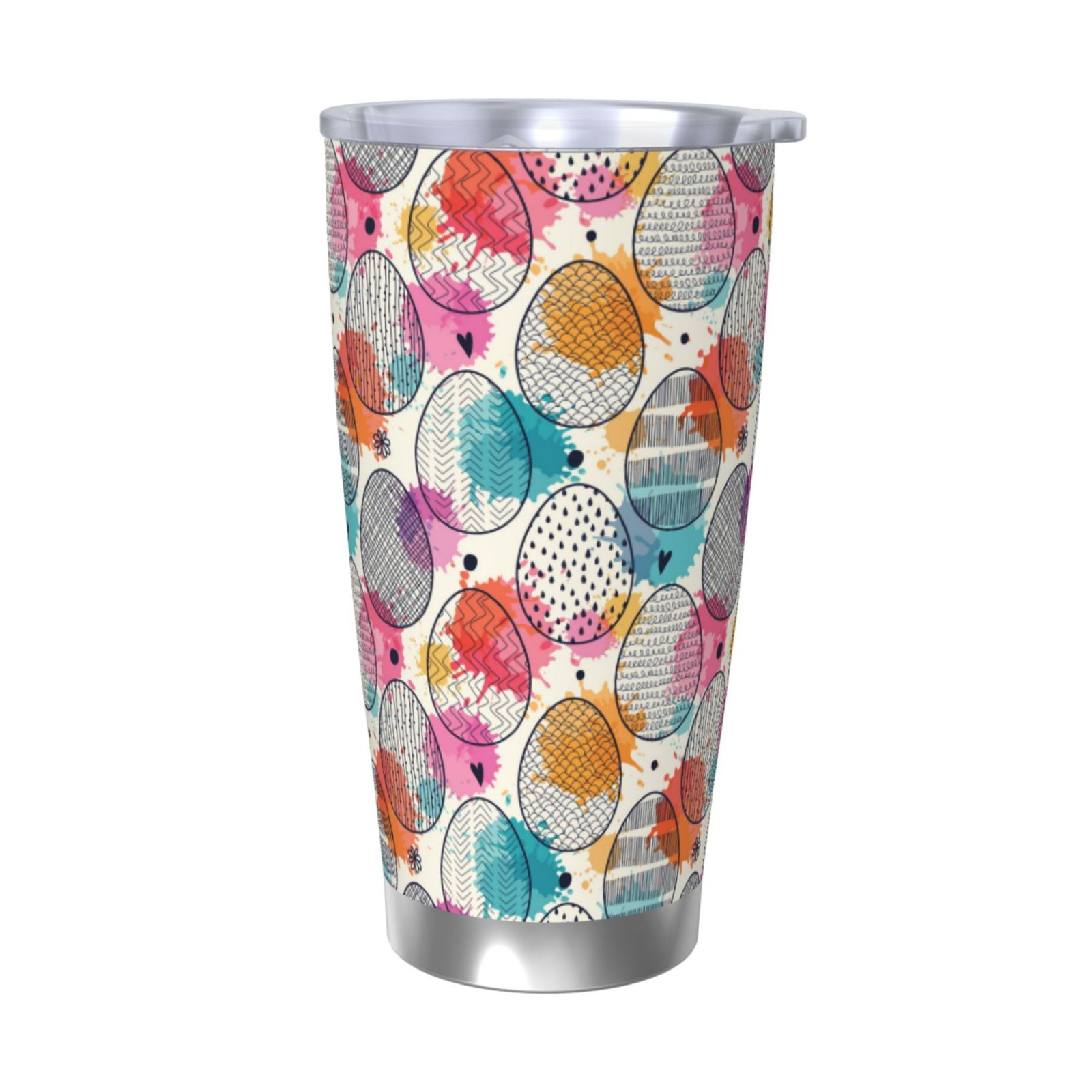 Fotbe Easter Egg Pattern 20 oz Tumbler Stainless Steel Vacuum Insulated ...