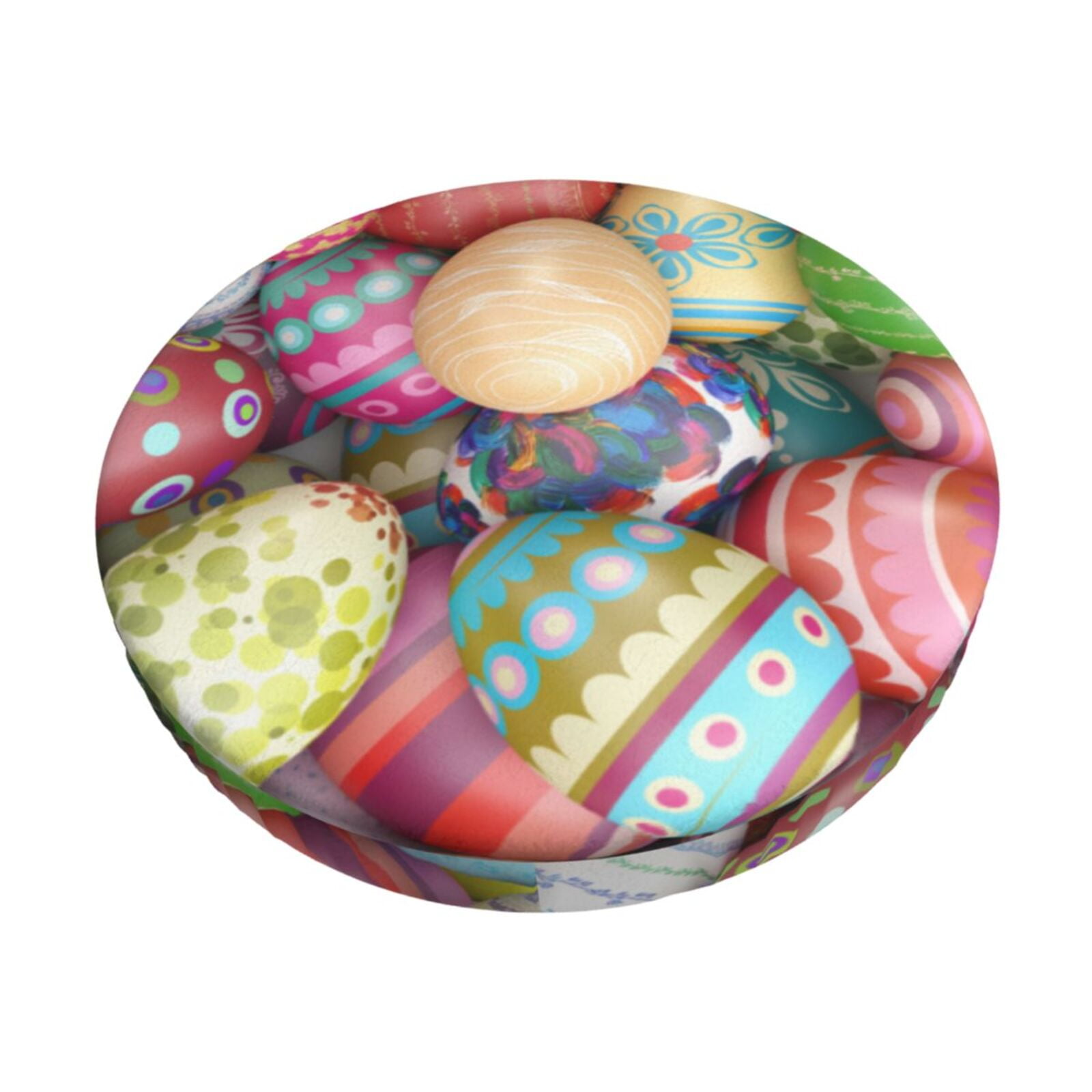 Fotbe Easter Eggs Stool Covers Round,Waterproof Round Bar Stool Covers ...