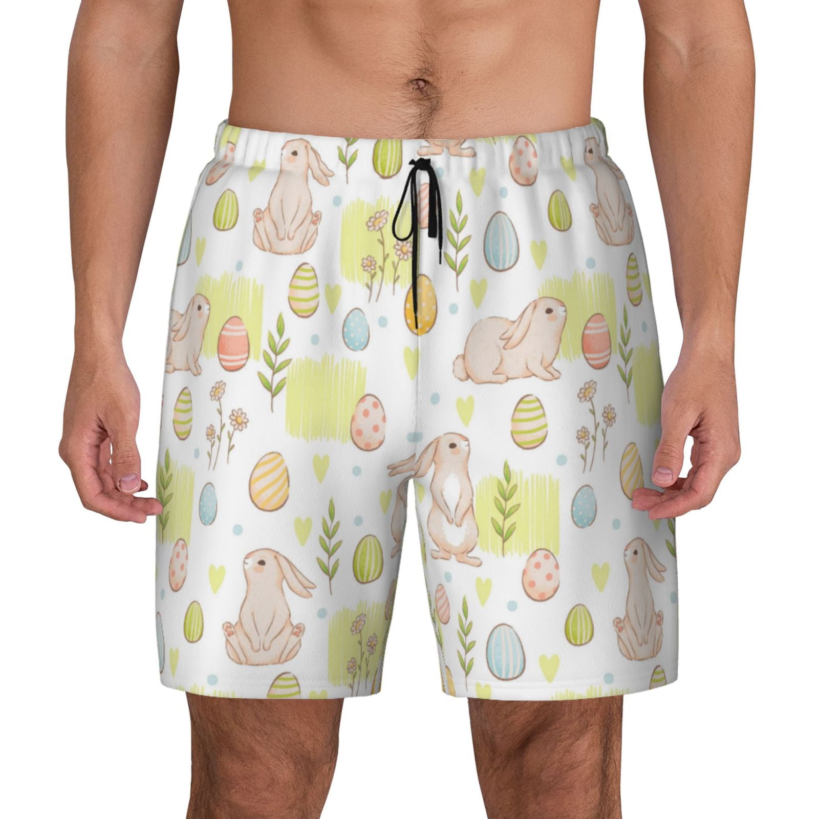 Fotbe Easter Rabbit Men’s Swim Trunks Quick Dry Swim Shorts Board ...