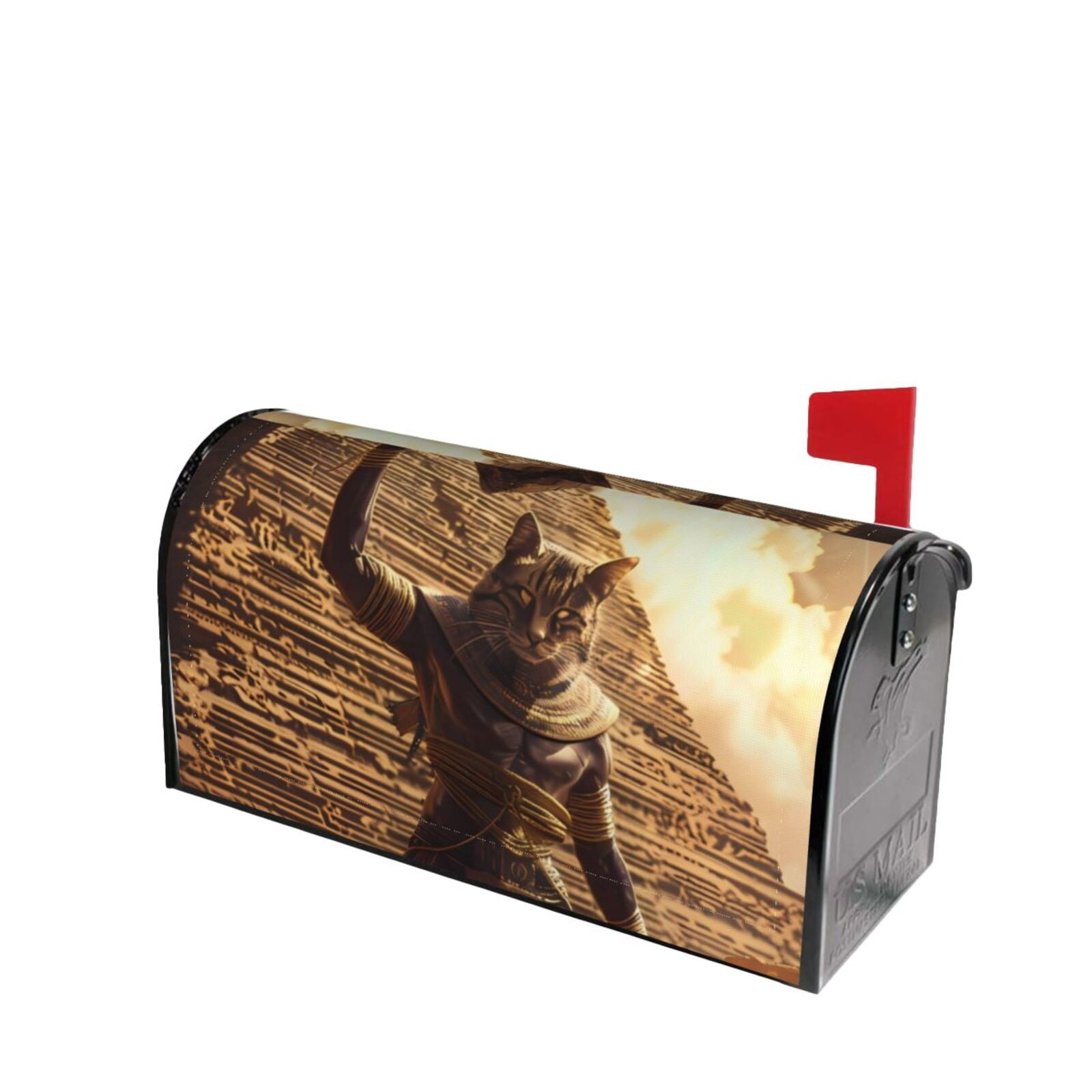 Fotbe Egyptian Cat Pharaoh Magic Mailbox Covers Post Letter Box Cover ...