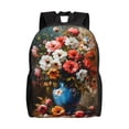 Fotbe Elegant Floral Vase Painting Travel Laptop Backpack, Business ...