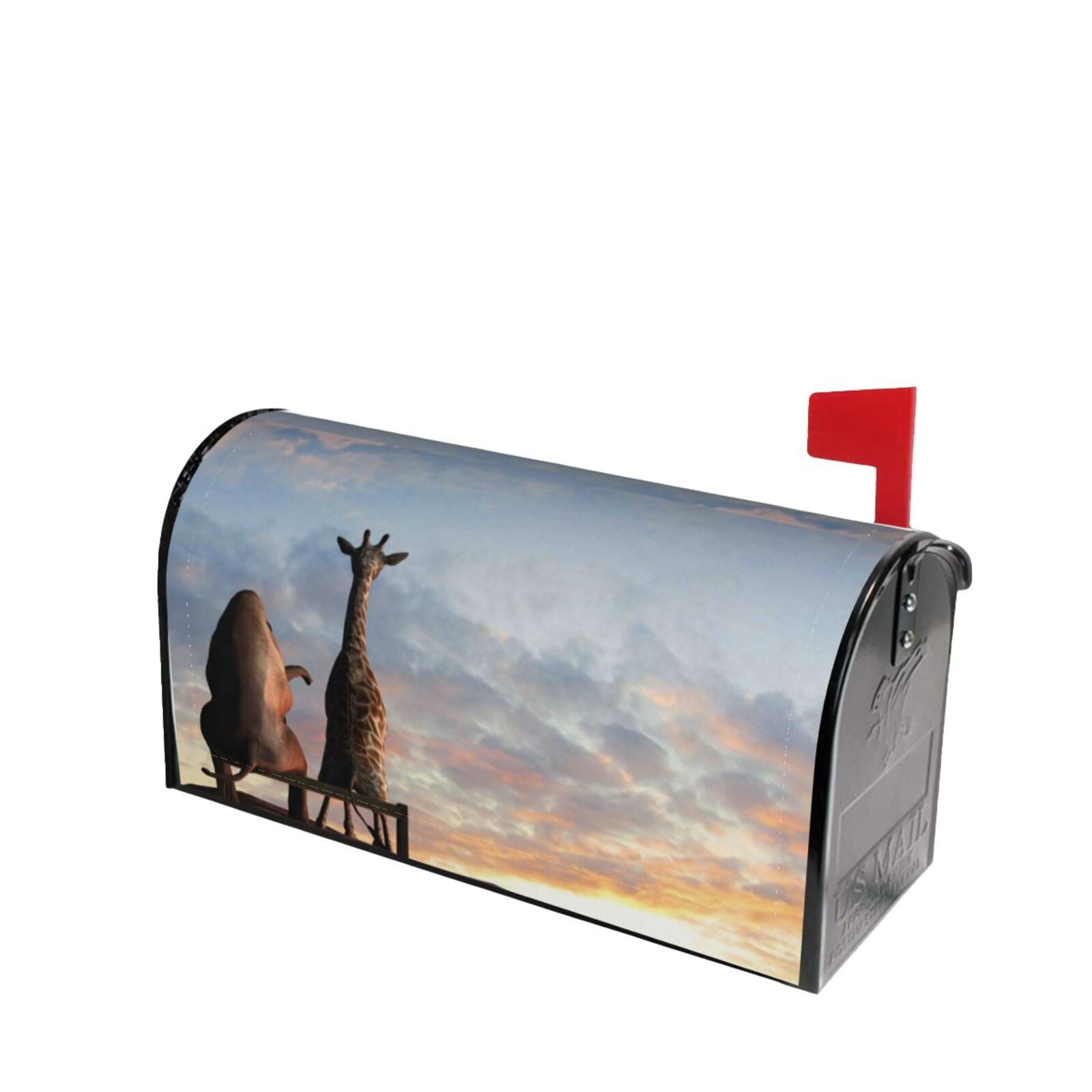 Fotbe Elephant Giraffe Mailbox Covers Post Letter Box Cover Garden ...
