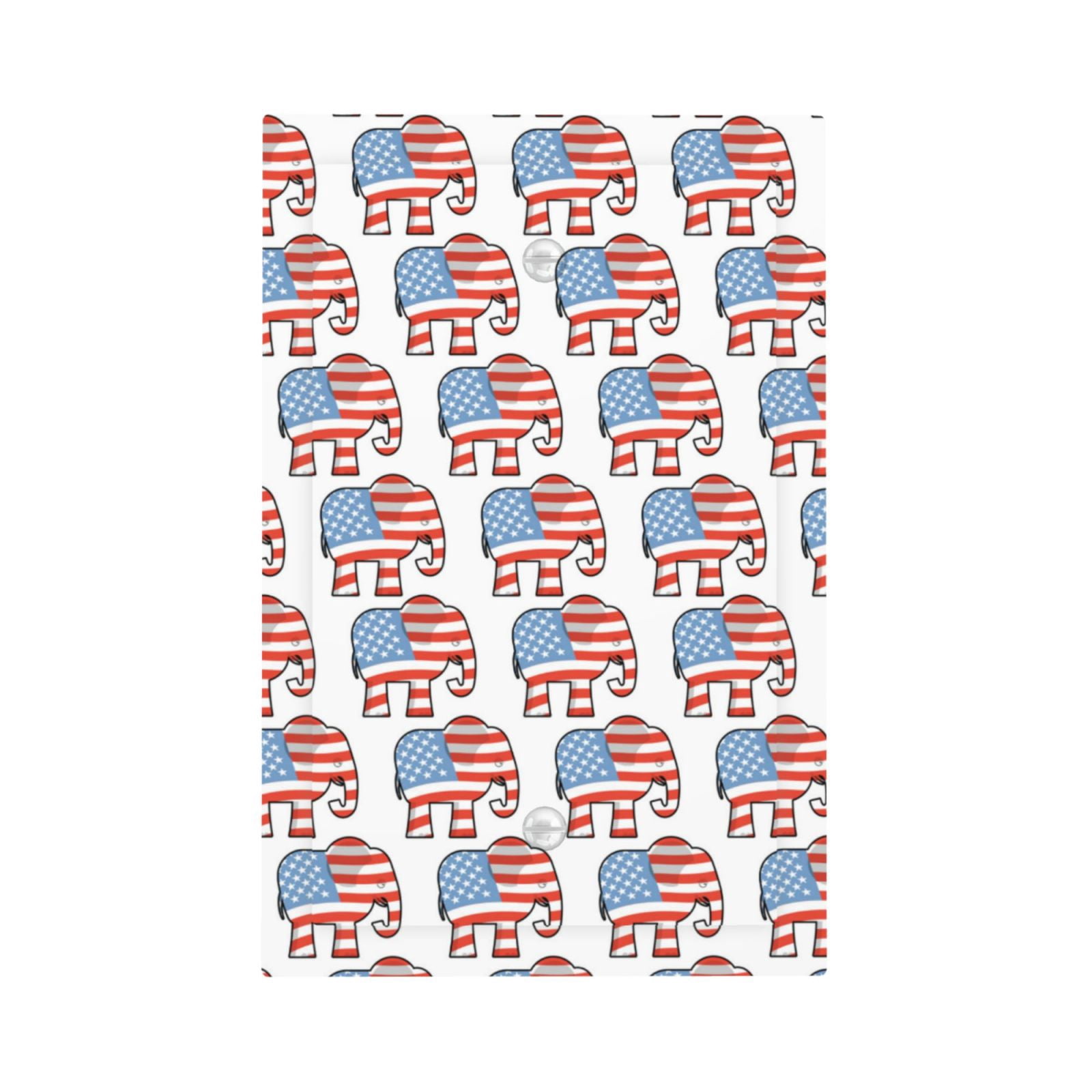 Fotbe Elephant Print Duplex Receptacle Wall Plate, 1-Gang 5.0" x3.0 ...