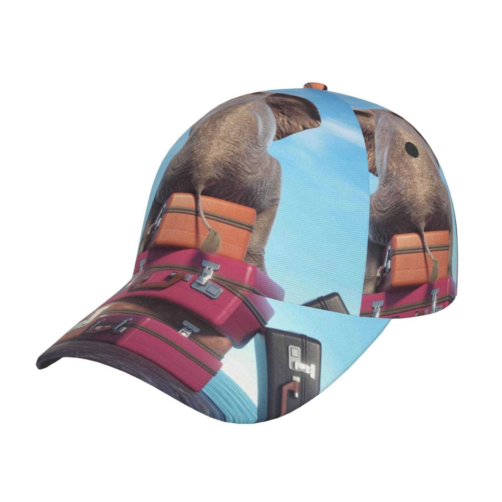Fotbe Elephant Sits Baseball Cap, Elephant Sits Print Dad Hat,Outdoor ...