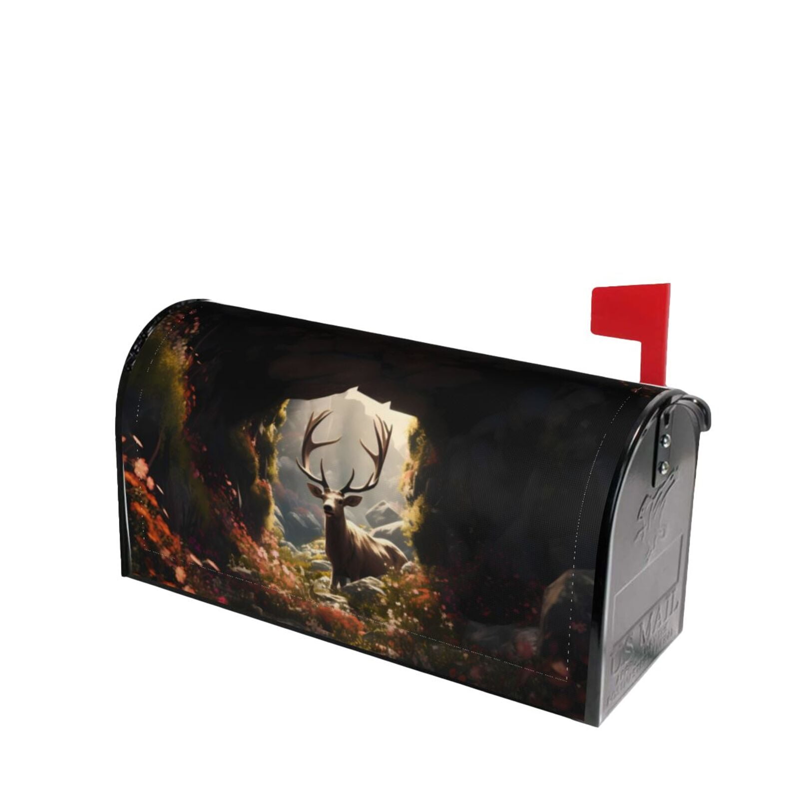 Fotbe Enchanted Deer In Cave Mailbox Covers Post Letter Box Cover ...