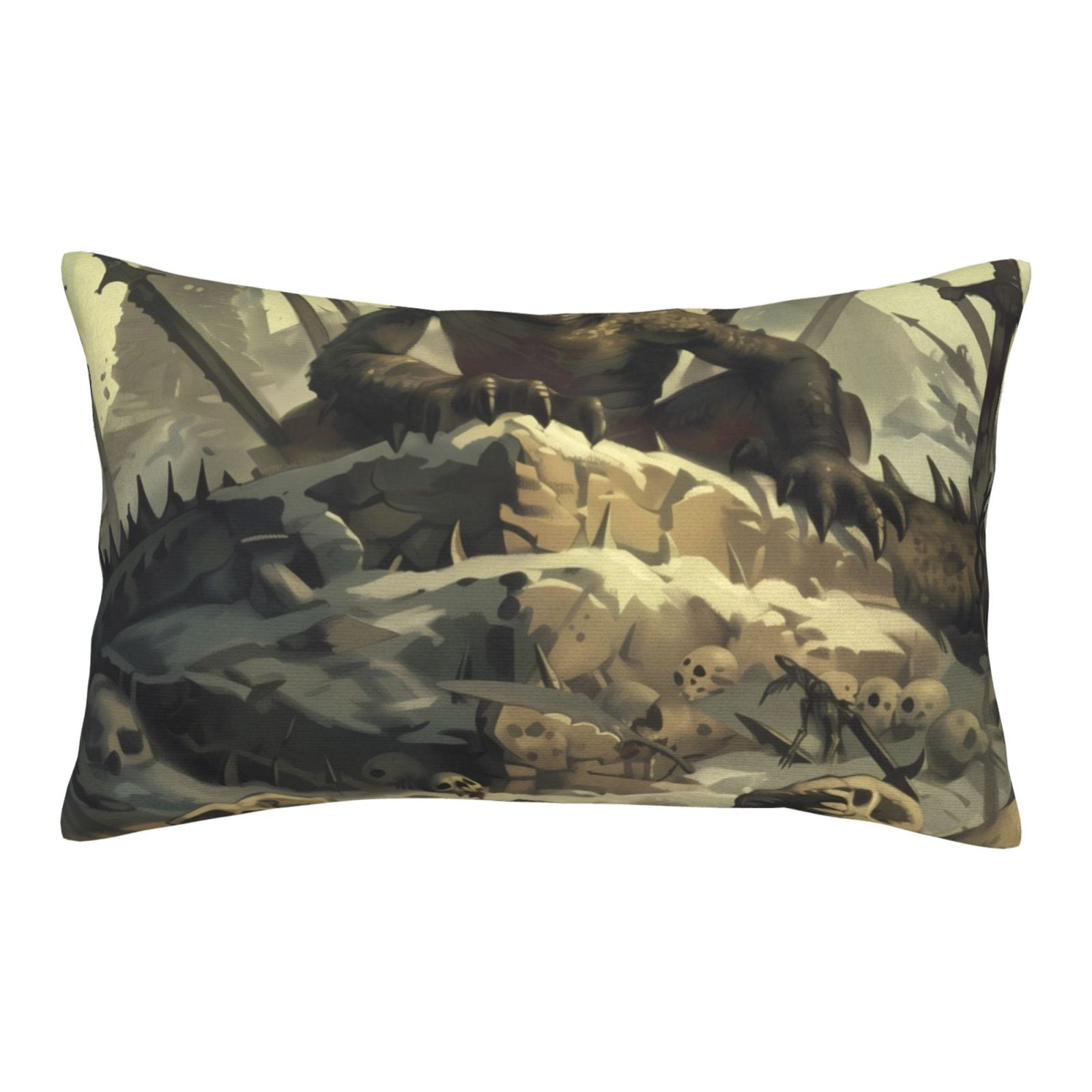 Fotbe Epic Dragon Skull Scene Pillow Cases - Envelope Closure - Luxury ...