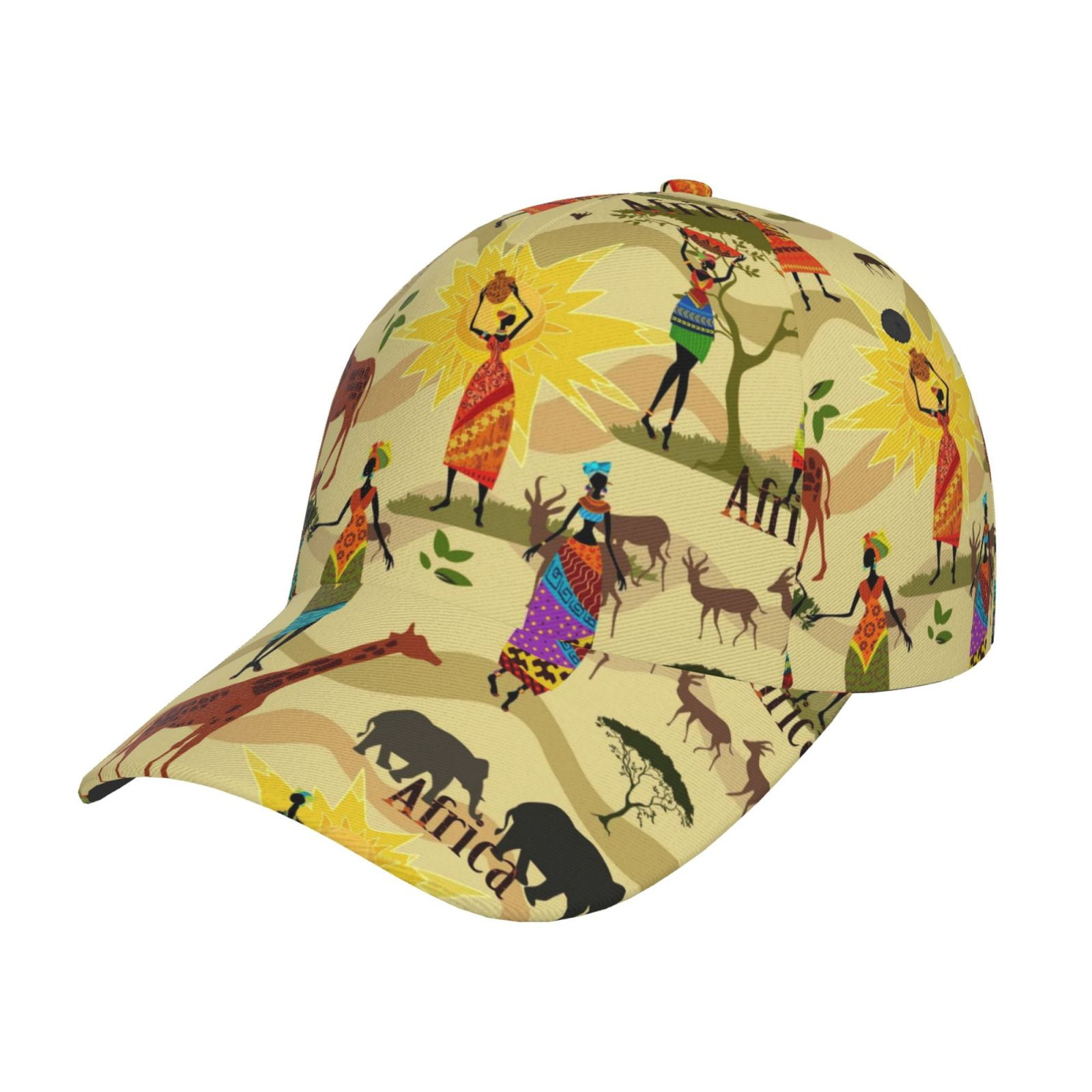 Fotbe Ethnic African Baseball Cap, Ethnic African Print Dad Hat,Outdoor ...