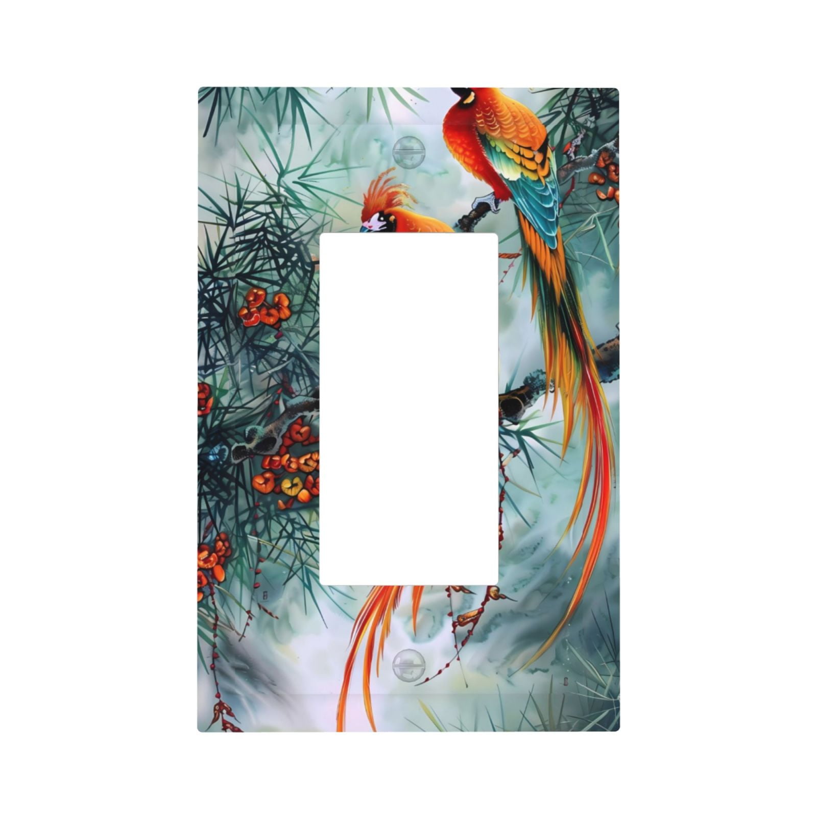 Fotbe Exotic Birds Forest Print Duplex Receptacle Wall Plate, 1-Gang 5. ...