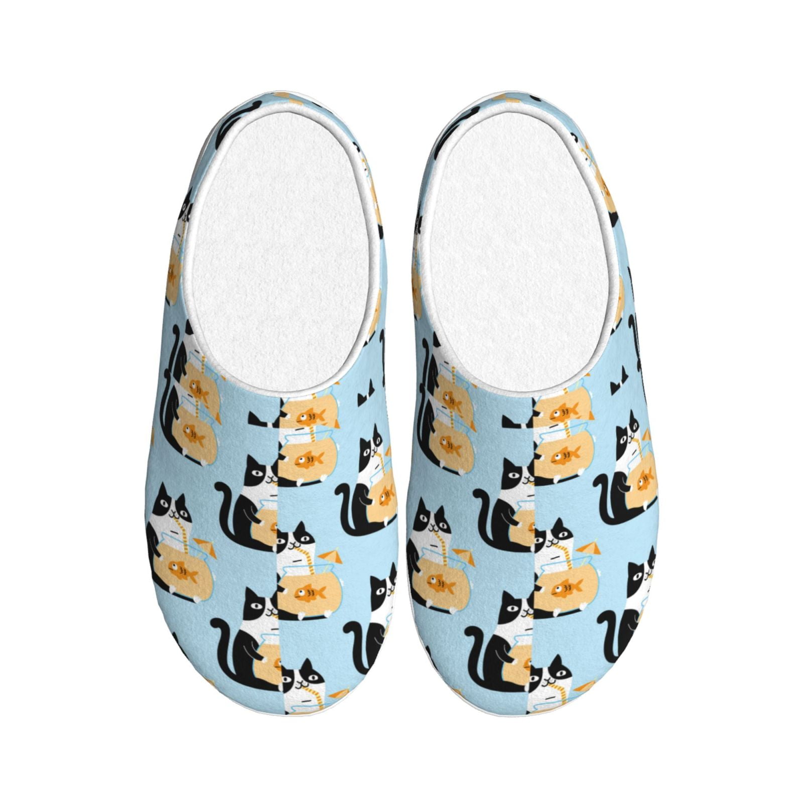 Fotbe FUNNY CAT IS DRINKING WATER Pattern Women's Fuzzy Curly Fur ...