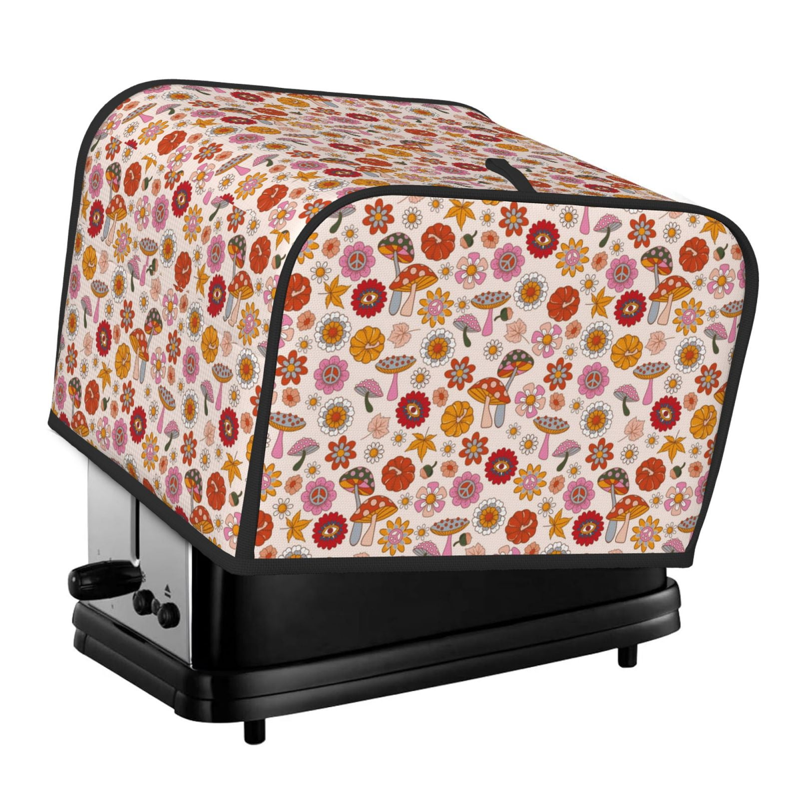 Fotbe Fall 70s Groovy Hippie for Four Slice Toaster Cover, Fingerprint ...