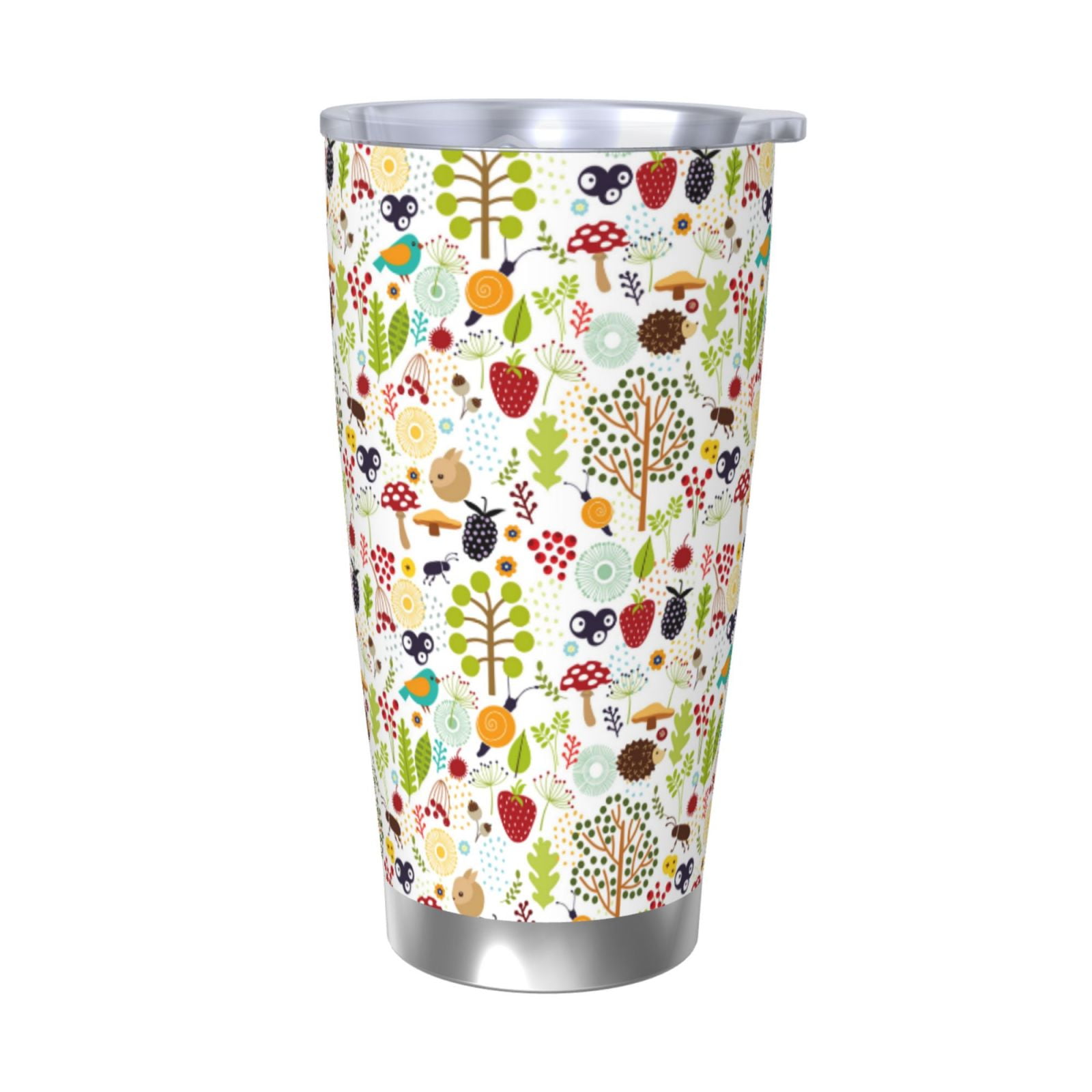 Fotbe Fall Animals Pattern 20 oz Tumbler Stainless Steel Vacuum ...