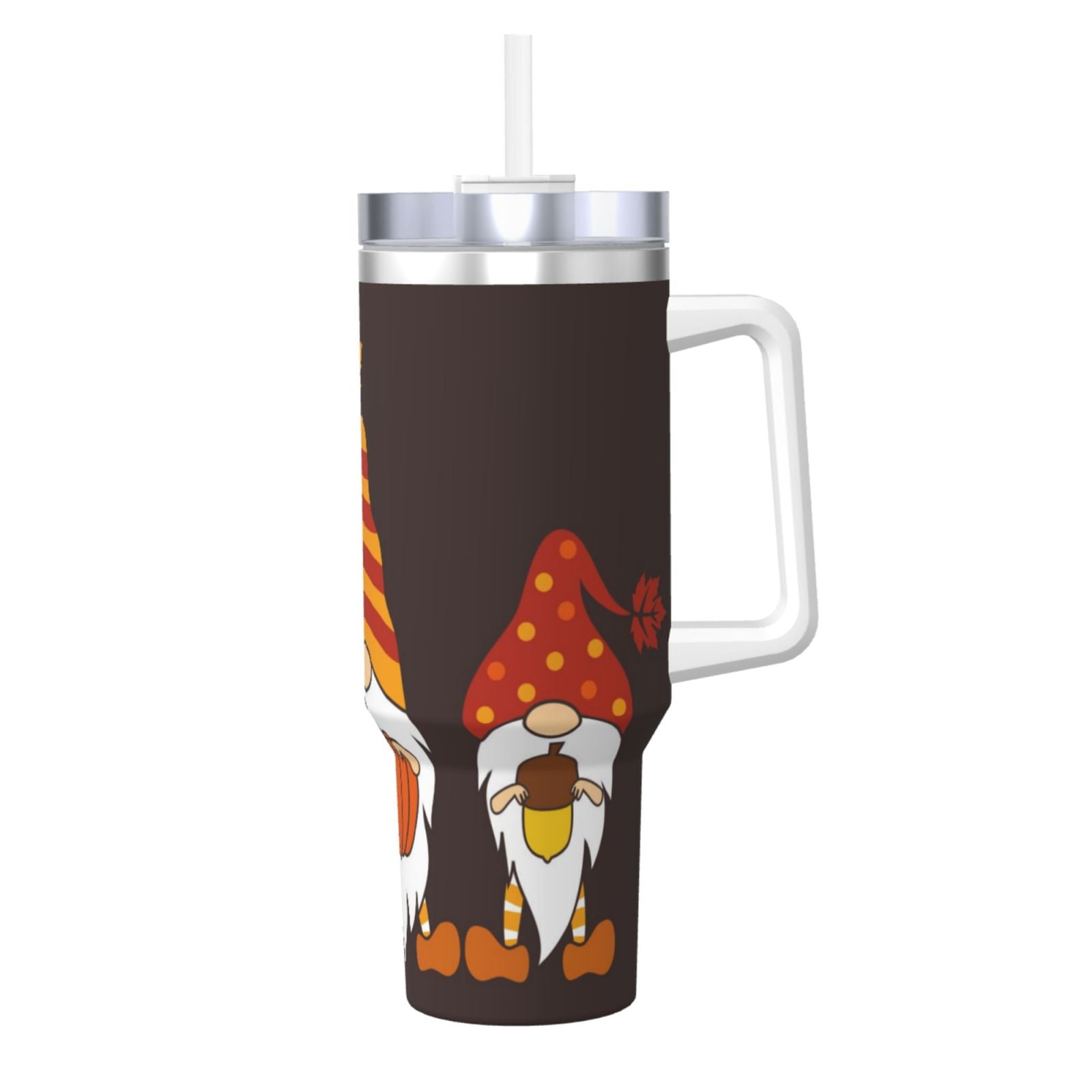 Fotbe Fall Gnomes Pattern 40oz Ice Bully With Handle And Straw ...