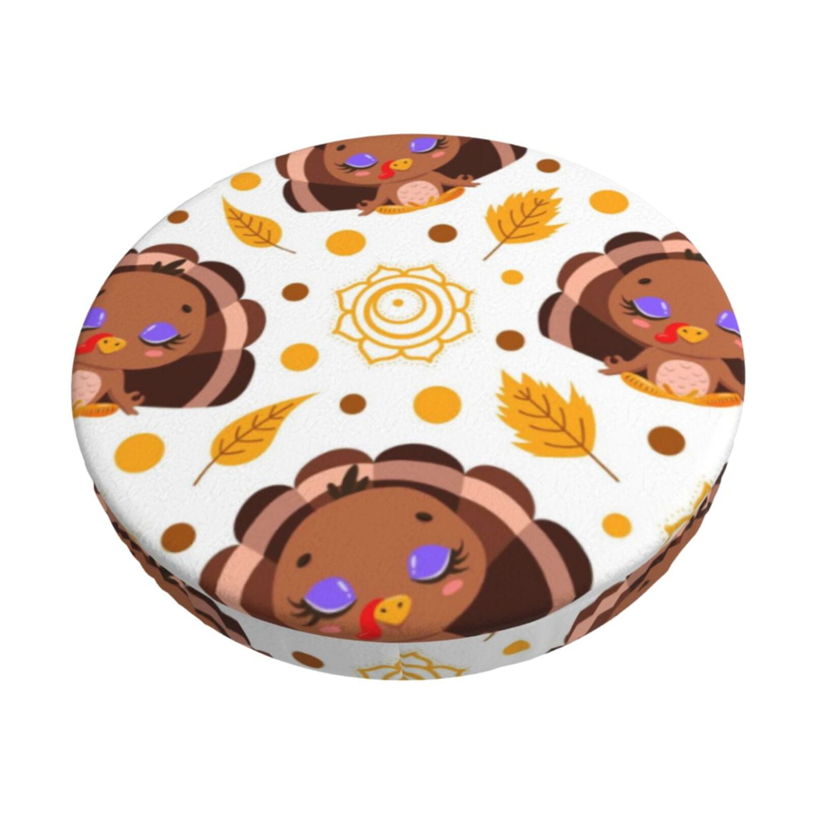 Fotbe Fall Turkey Stool Covers Round,Waterproof Round Bar Stool Covers ...