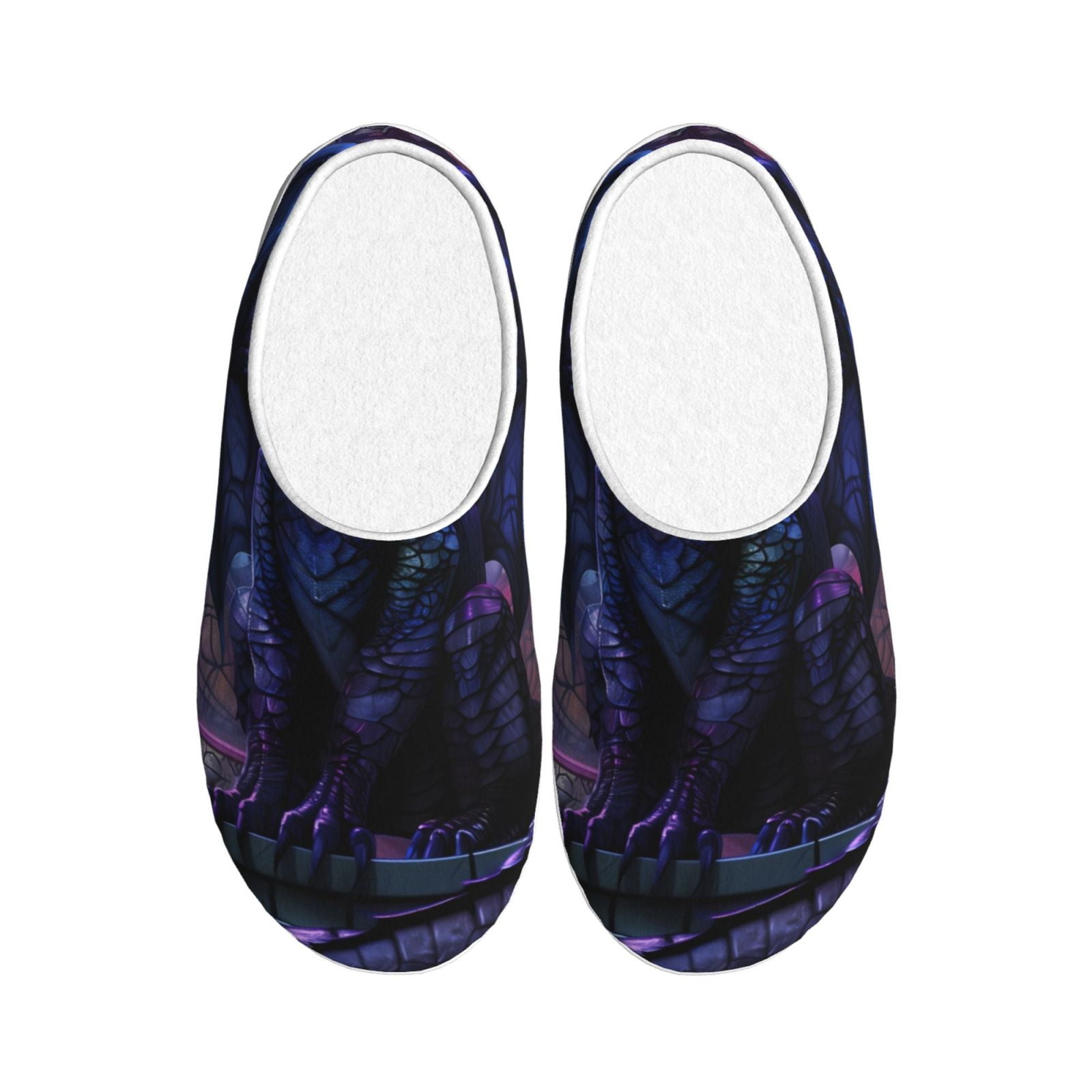 Fotbe Fantasy Dragon In Cathedral Pattern Women's Fuzzy Curly Fur ...