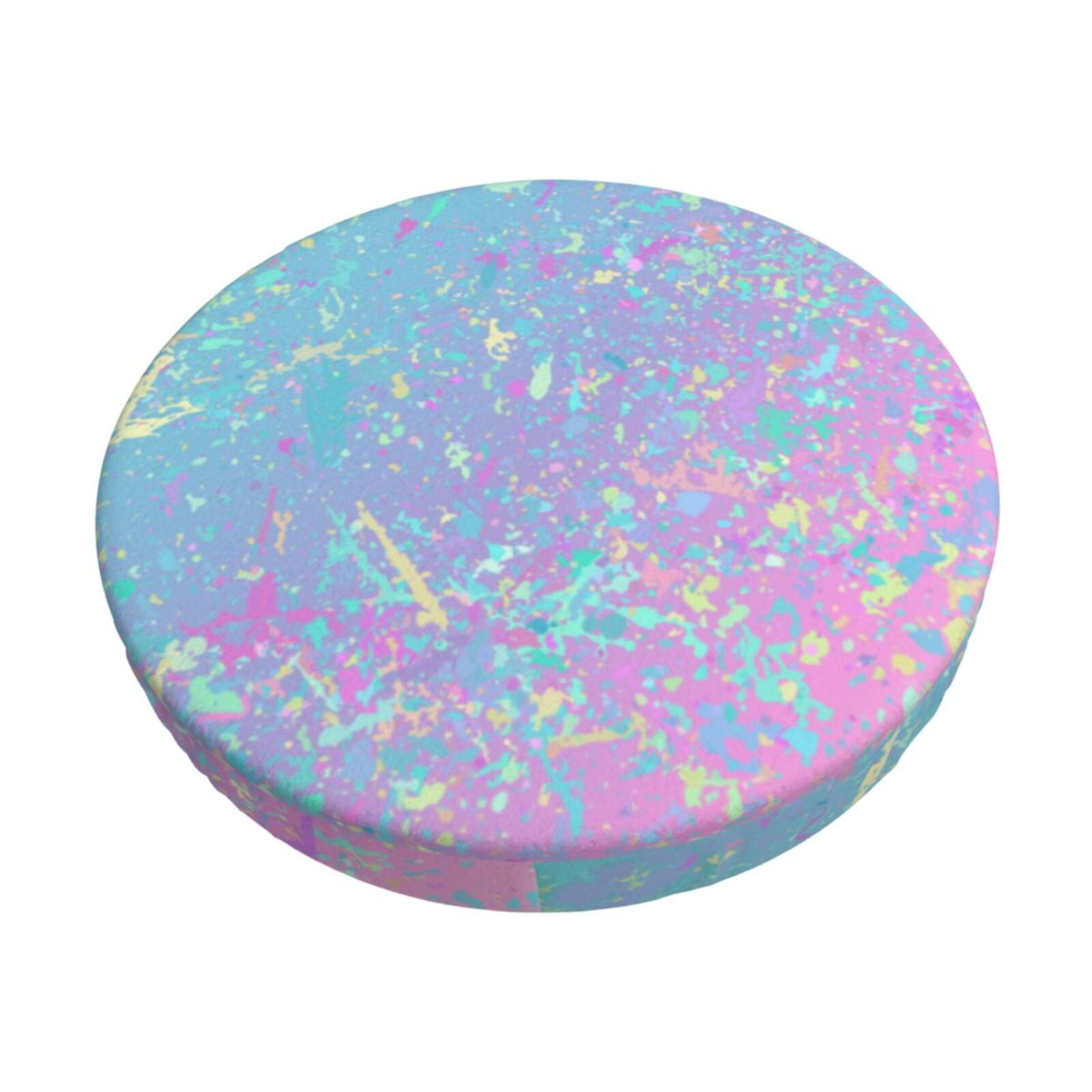 Fotbe Fantasy Gradient Stool Covers Round,Waterproof Round Bar Stool Covers Bar Chair Covers ...