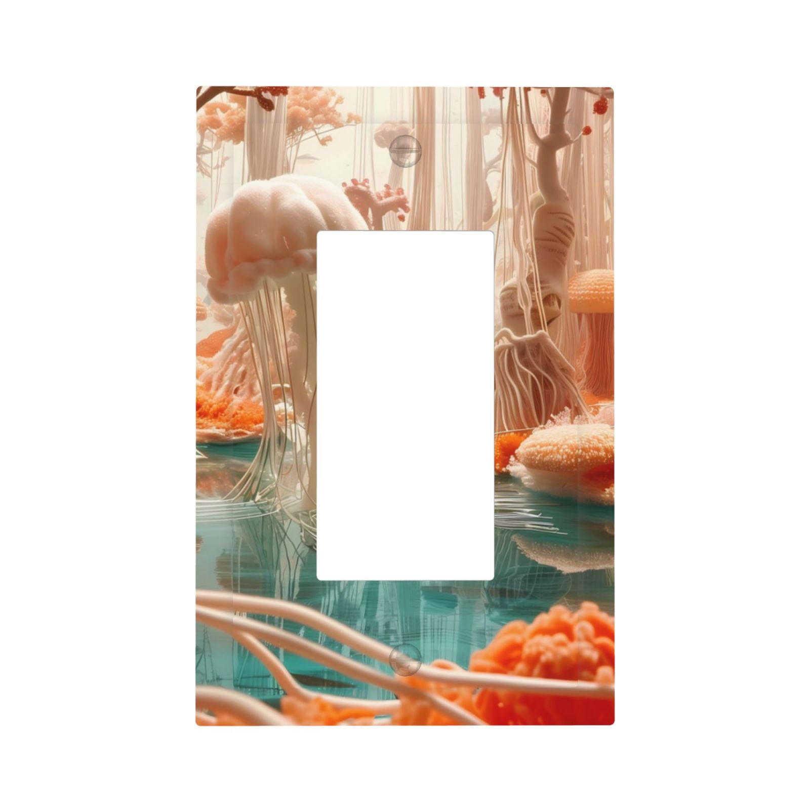Fotbe Fantasy Underwater Jellyfish Print Duplex Receptacle Wall Plate ...