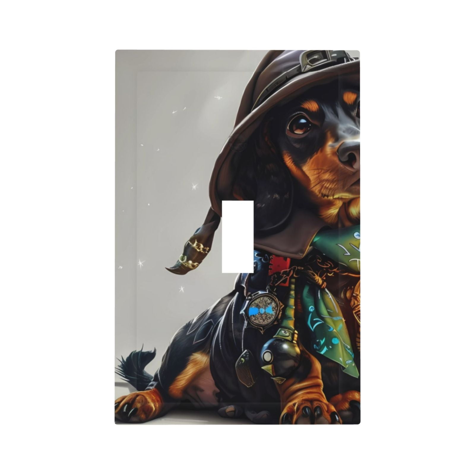 Fotbe Fantasy Wizard Dog Art Print Duplex Receptacle Wall Plate, 1-Gang ...