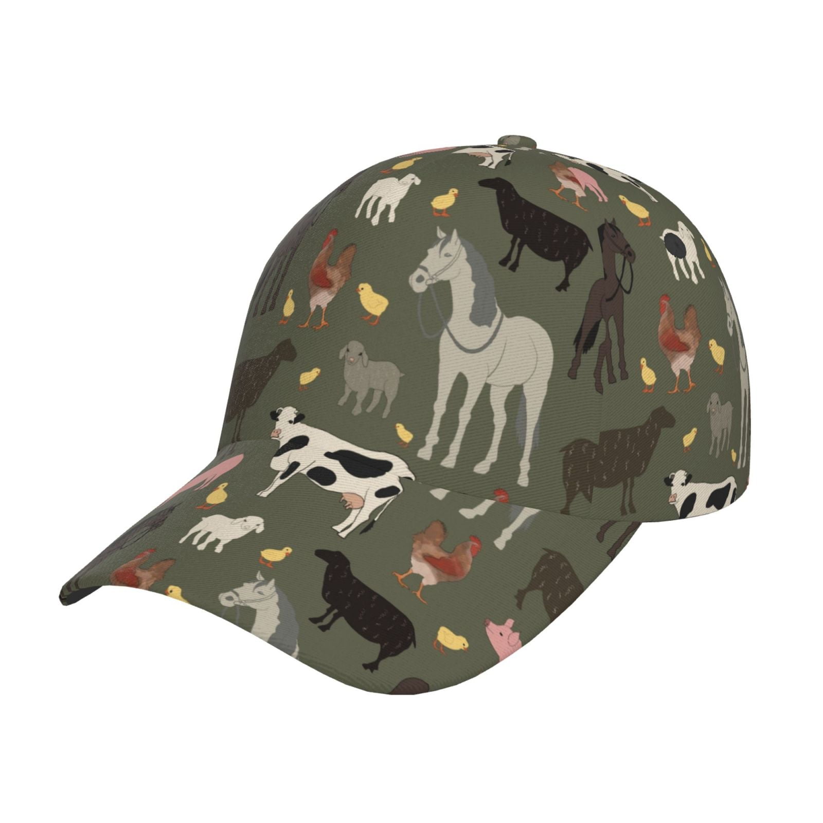 Fotbe Farm Animals Baseball Cap, Farm Animals Print Dad Hat,Outdoor Hat ...
