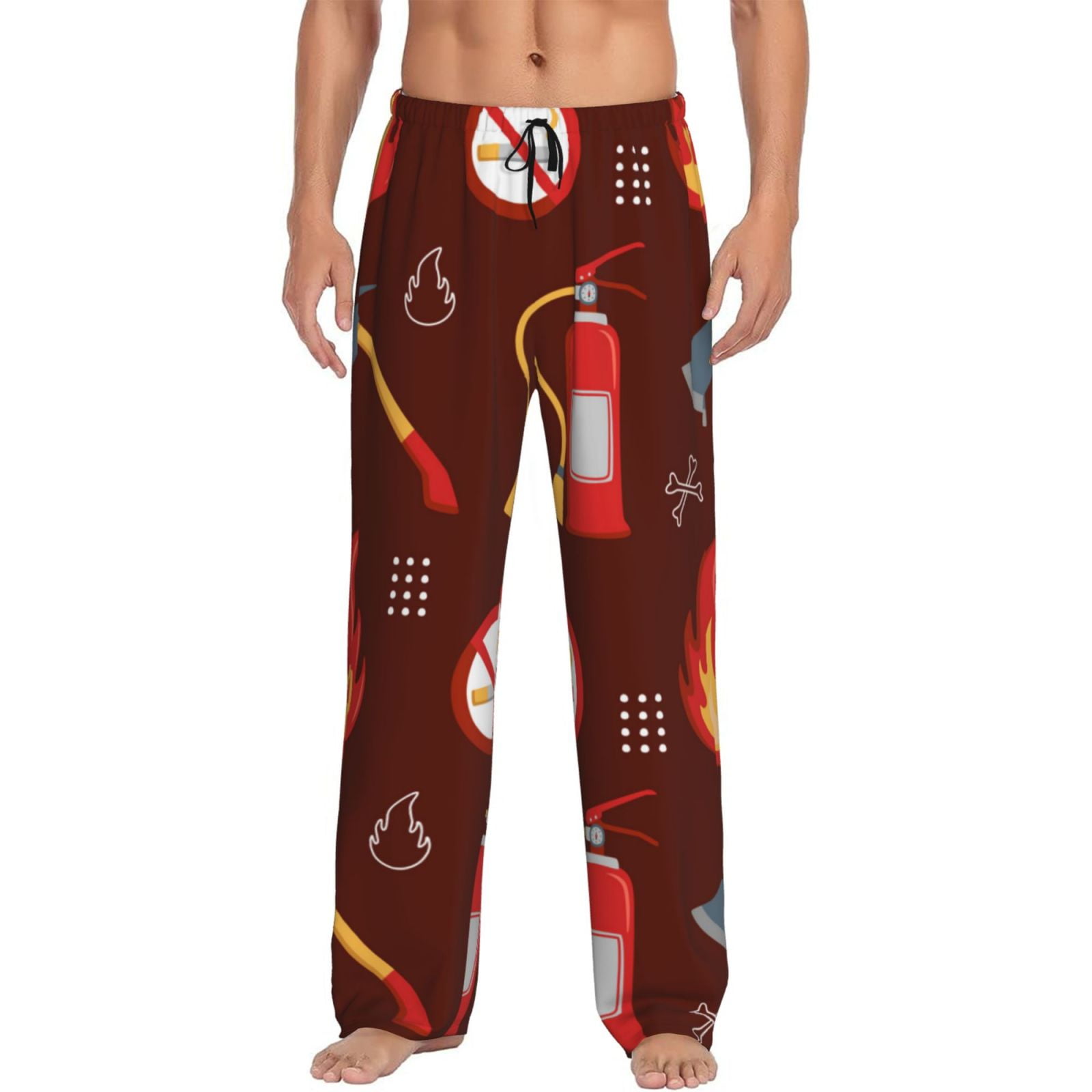 Fotbe Fire Extinguisher Men's Pajama Pants,Sleepwear Pants,Pj Bottoms ...