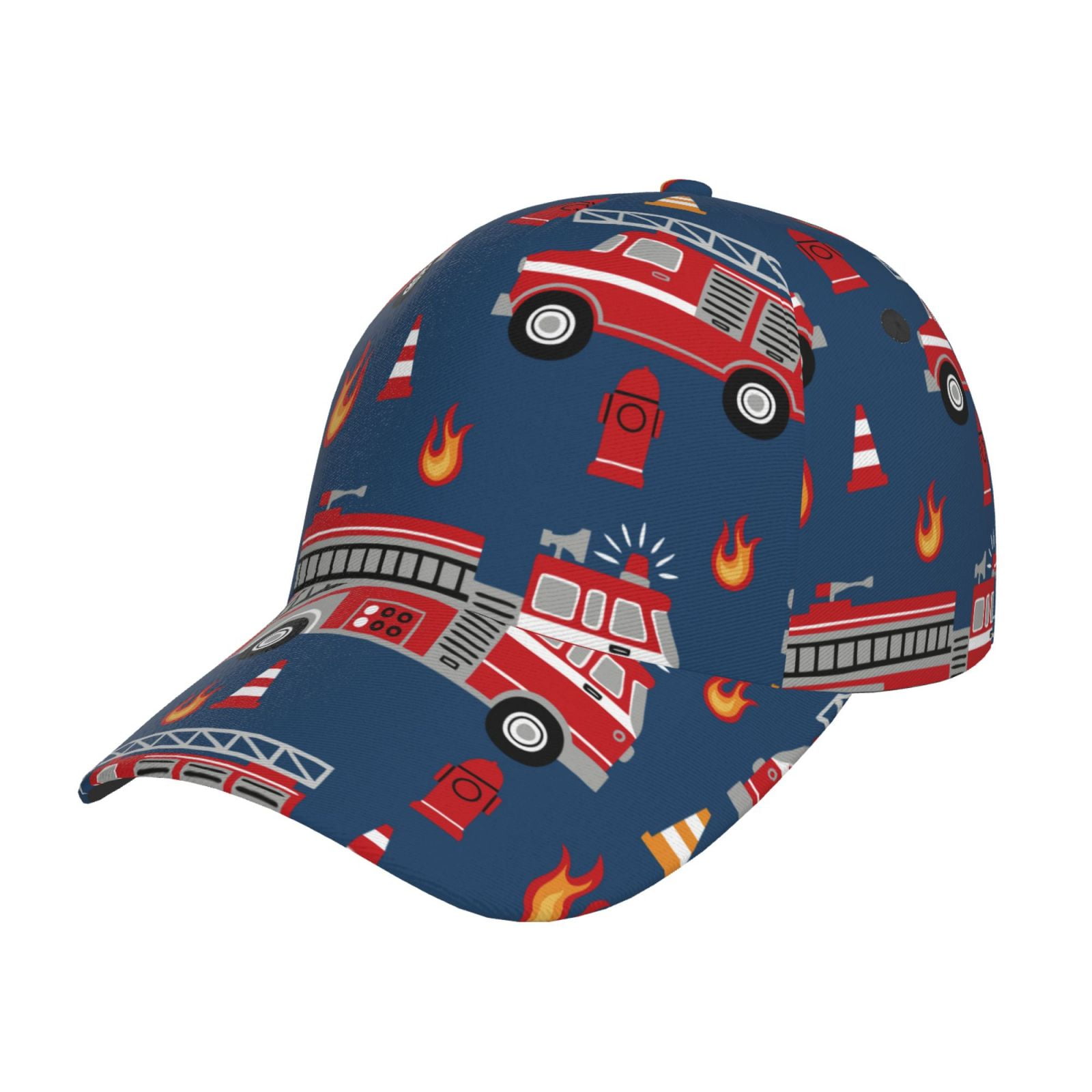 Fotbe Fire Truck 1 Baseball Cap, Fire Truck 1 Print Dad Hat,Outdoor Hat ...