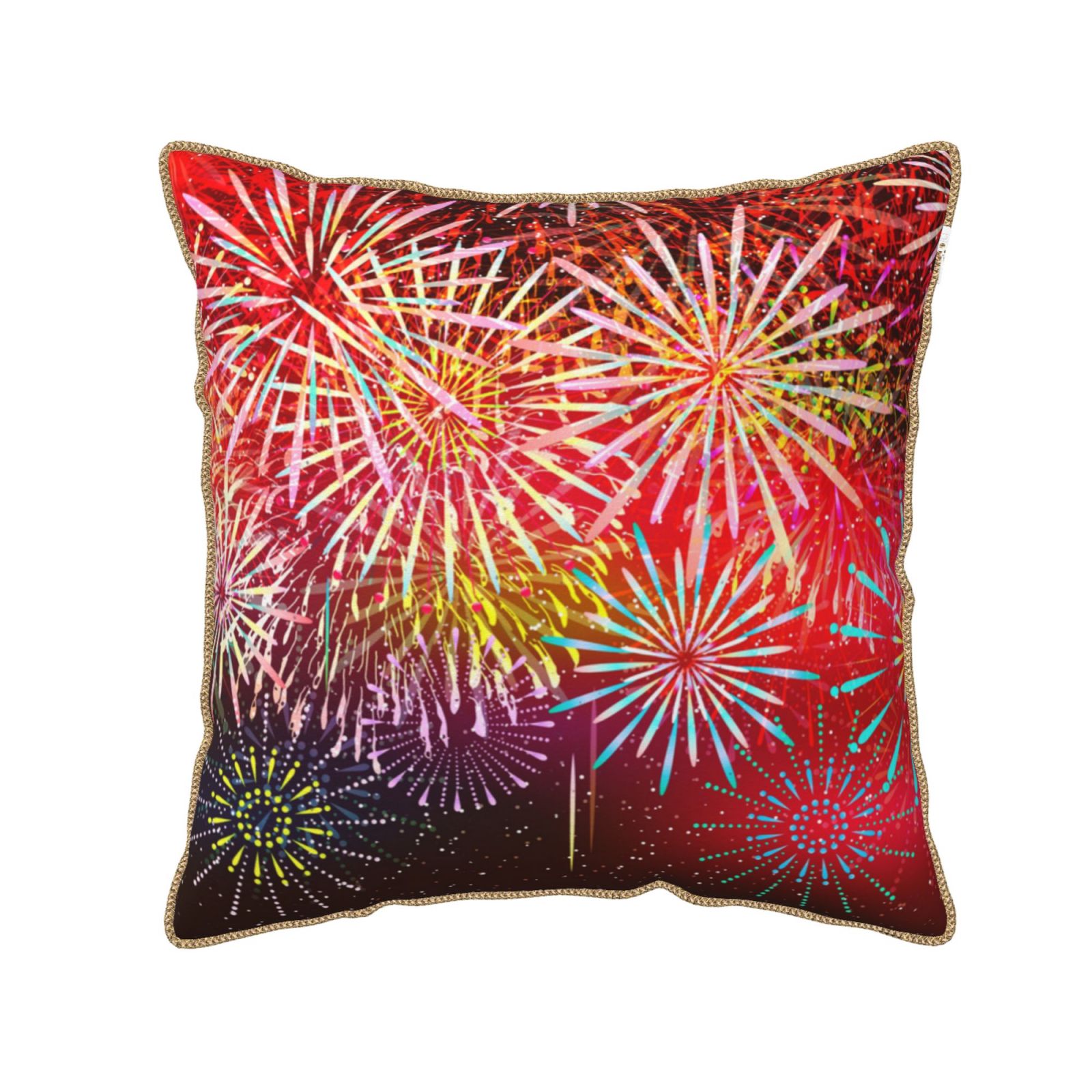 Fotbe Fireworks Pattern Velvet Decorative Throw Pillow Covers with ...