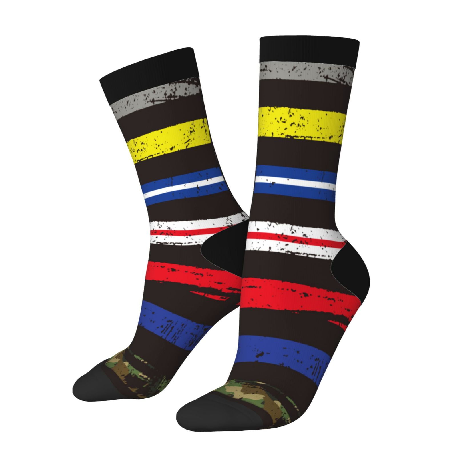 Fotbe First Responder American Flag Pattern Long Socks for Men & Women ...