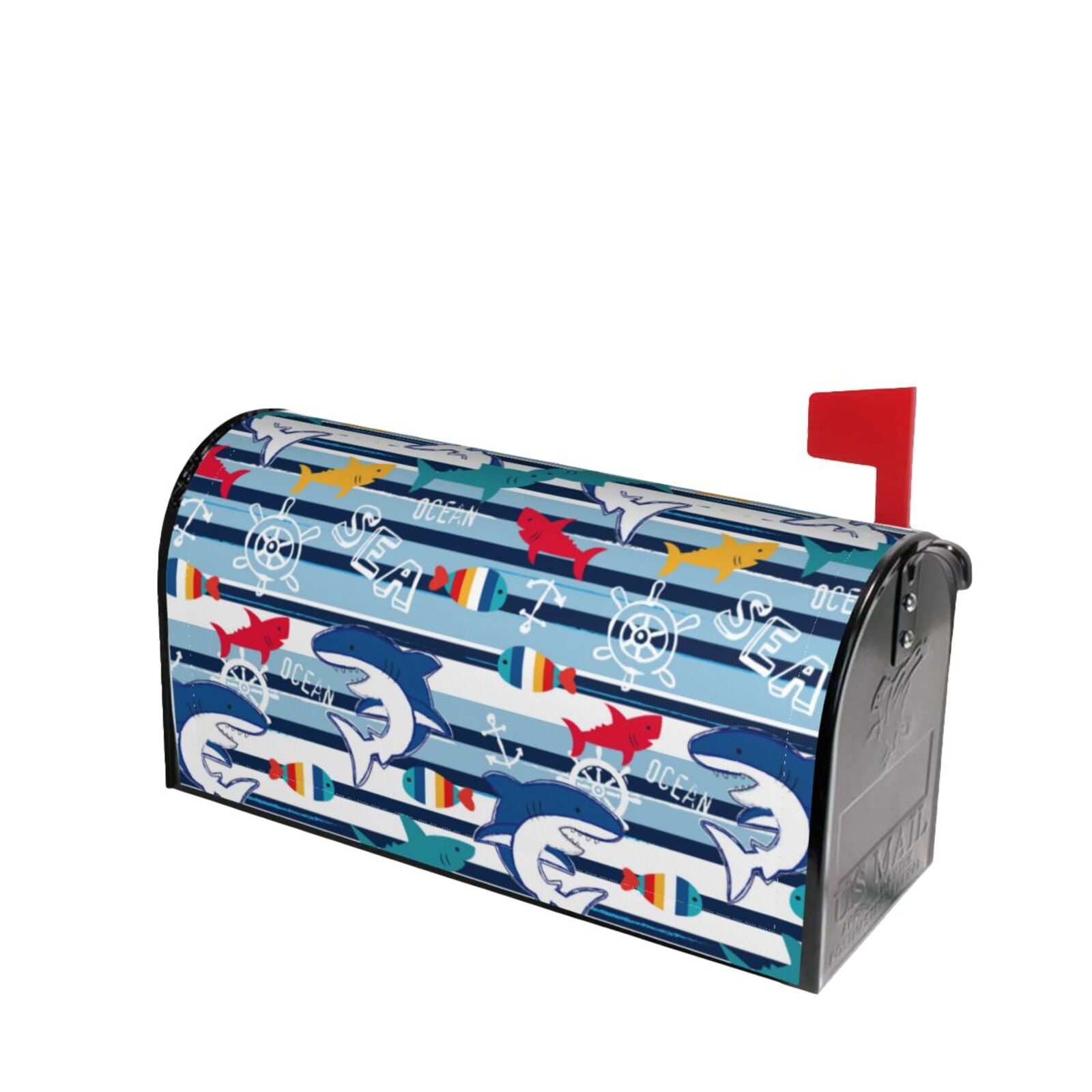 Fotbe Fish And Shark Mailbox Covers Post Letter Box Cover Garden Decor ...