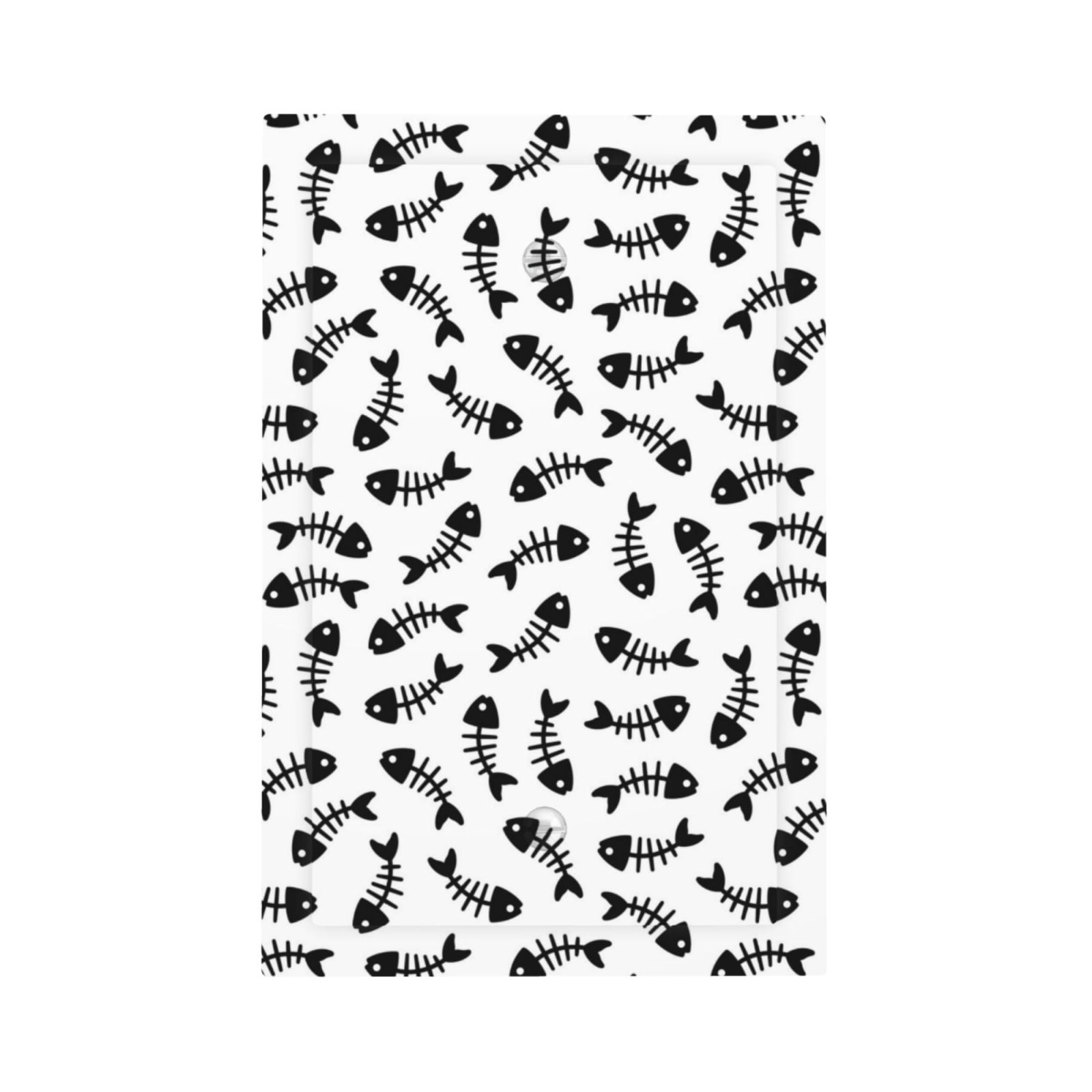 Fotbe Fish Bone Print Duplex Receptacle Wall Plate, 1-Gang 5.0" x3.0 ...