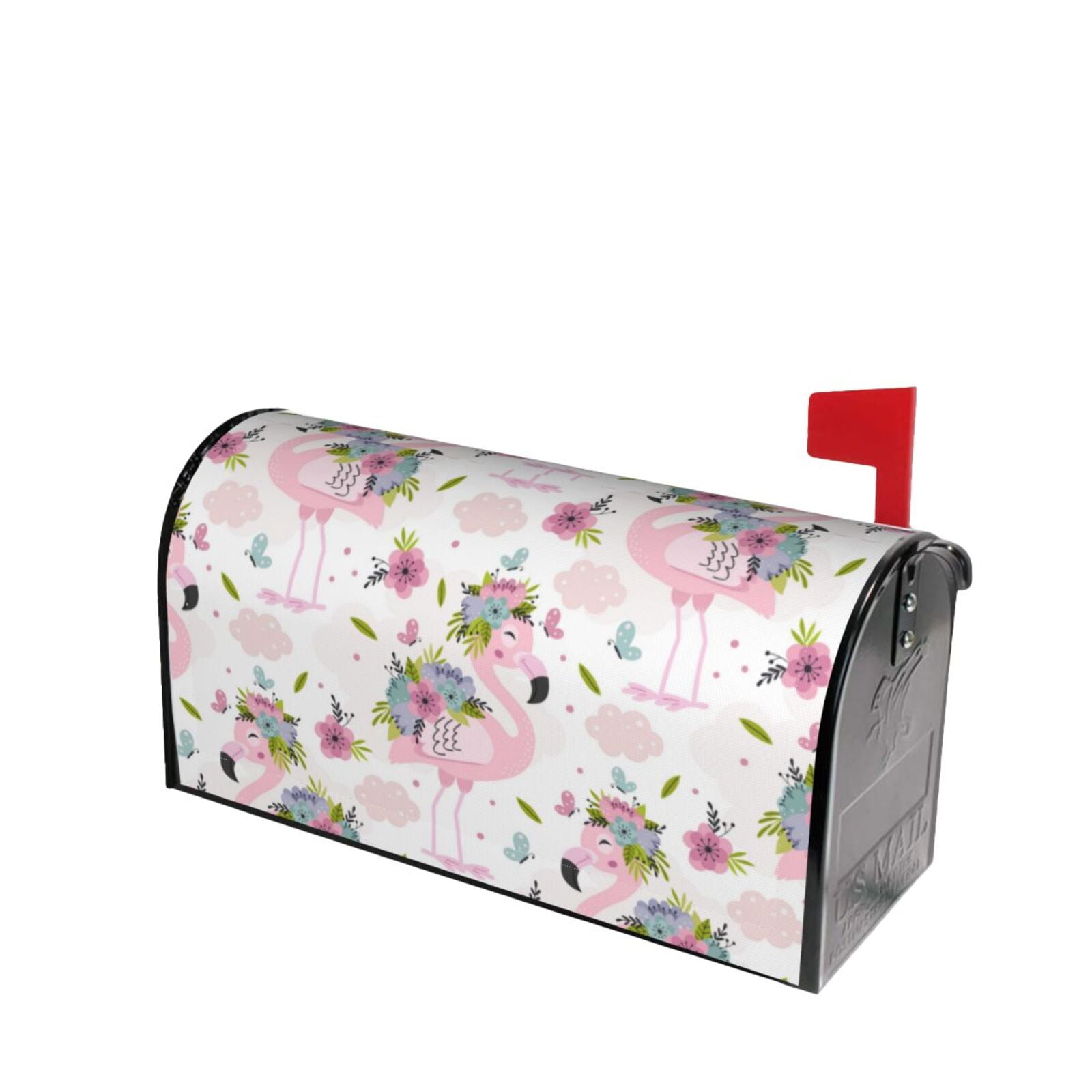 Fotbe Flamingo And Flowers Mailbox Covers Post Letter Box Cover Garden ...