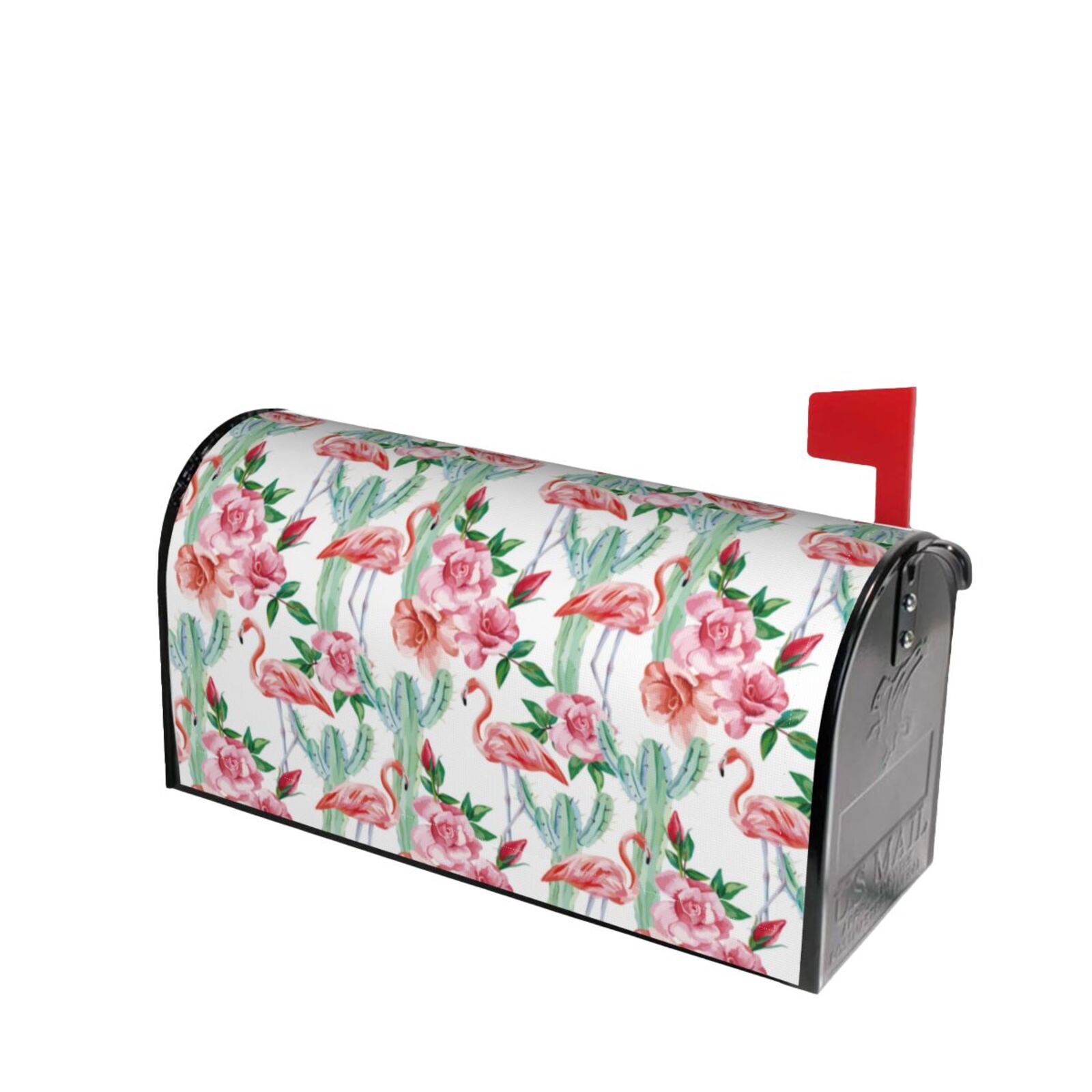 Fotbe Flamingo Flower Mailbox Covers Post Letter Box Cover Garden Decor ...