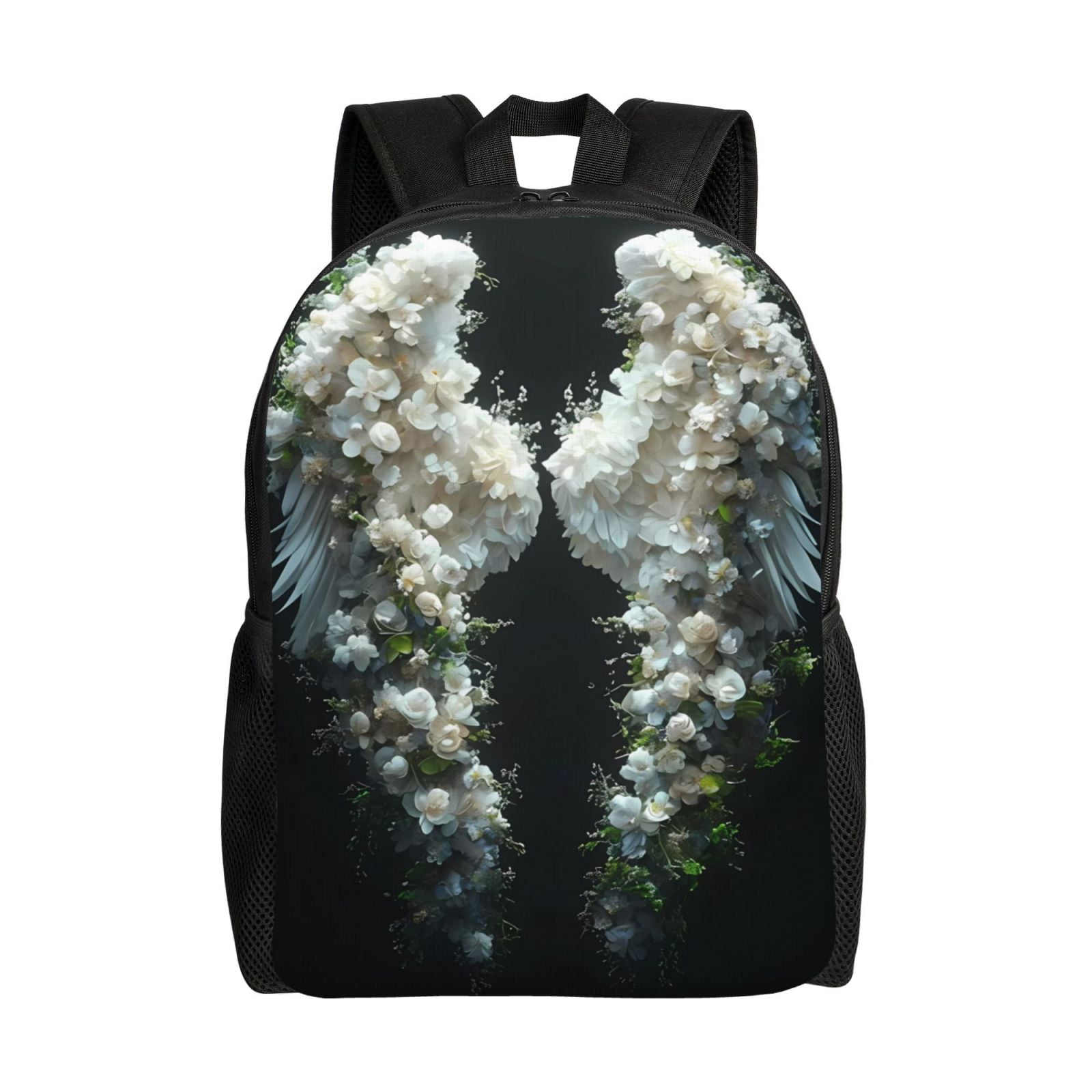 Fotbe Floral Angelic White Wings Travel Laptop Backpack, Business Slim ...