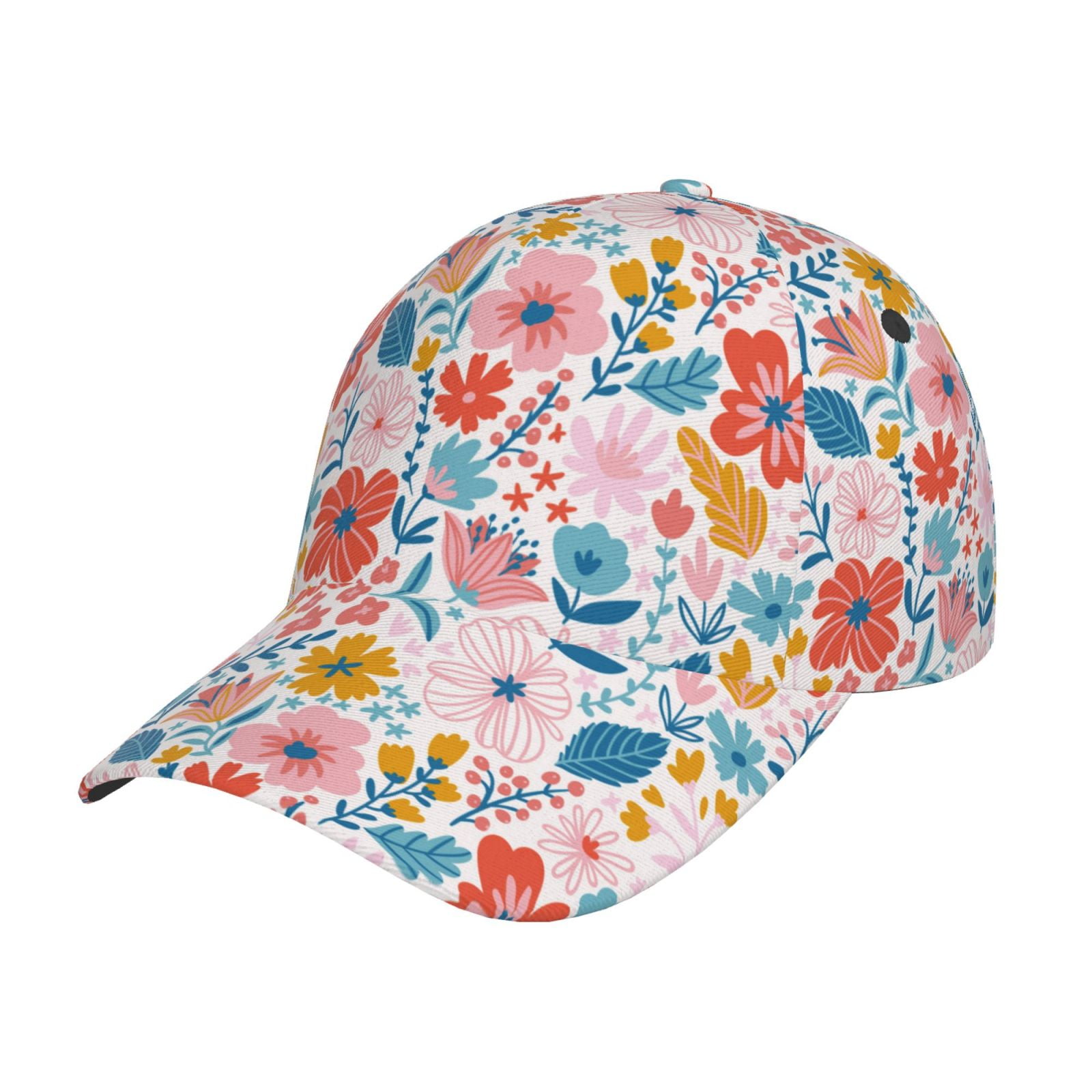Fotbe Floral Ditsy Baseball Cap, Floral Ditsy Print Dad Hat,Outdoor Hat ...