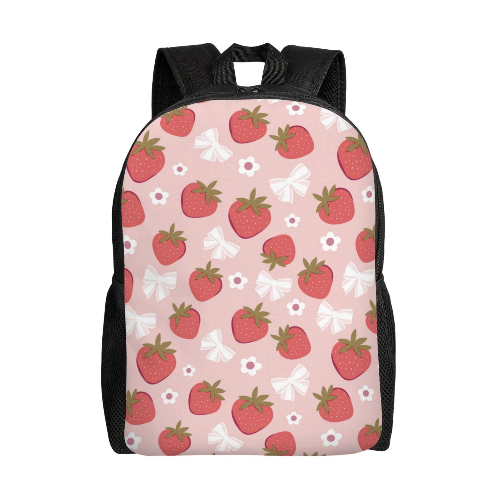 Fotbe Floral Strawberr Travel Laptop Backpack, Business Slim Sturdy ...